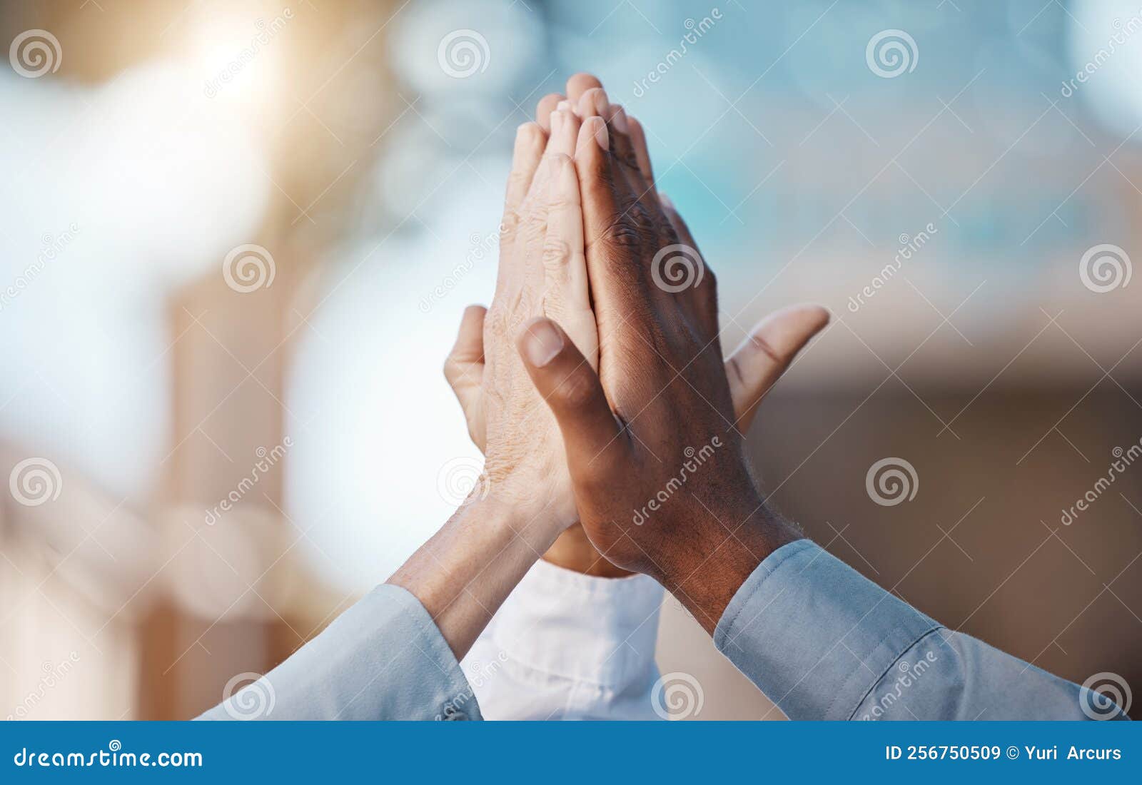 High Five Hands, Support and Success of Team Building, Trust and ...