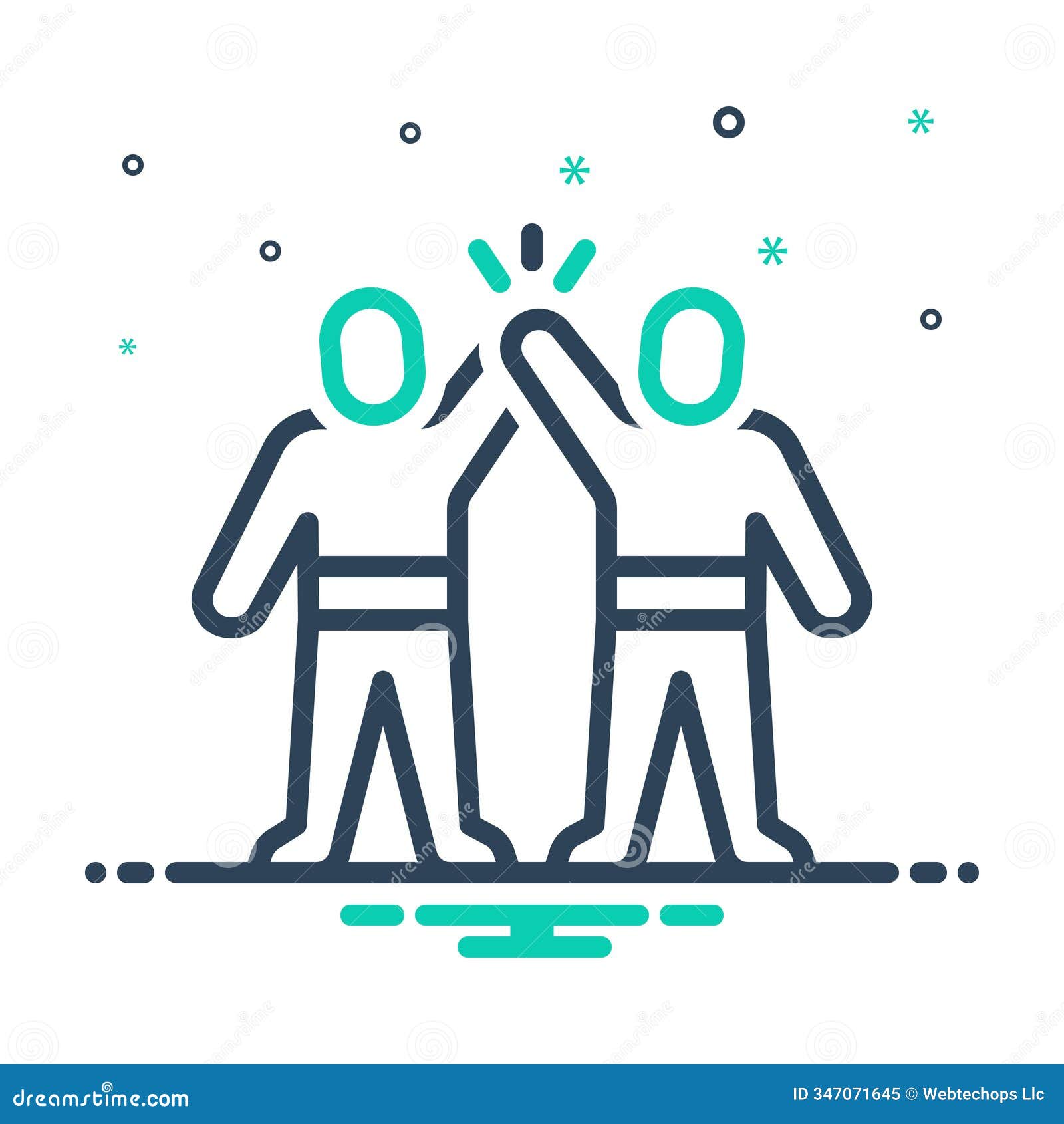Mix Icon for High Five, Friend and Buddy Stock Illustration ...