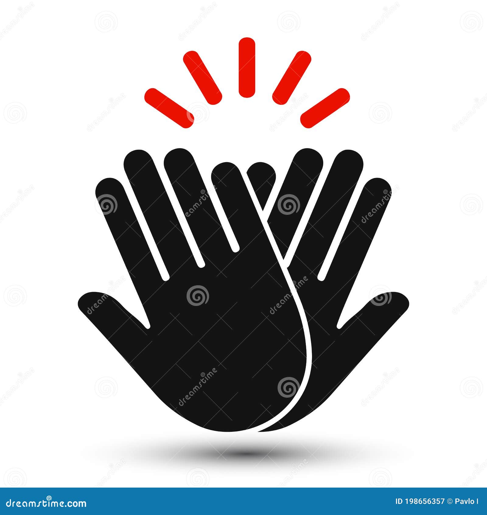 High Five Icon Sign â€“ Vector Stock Illustration - Illustration of ...