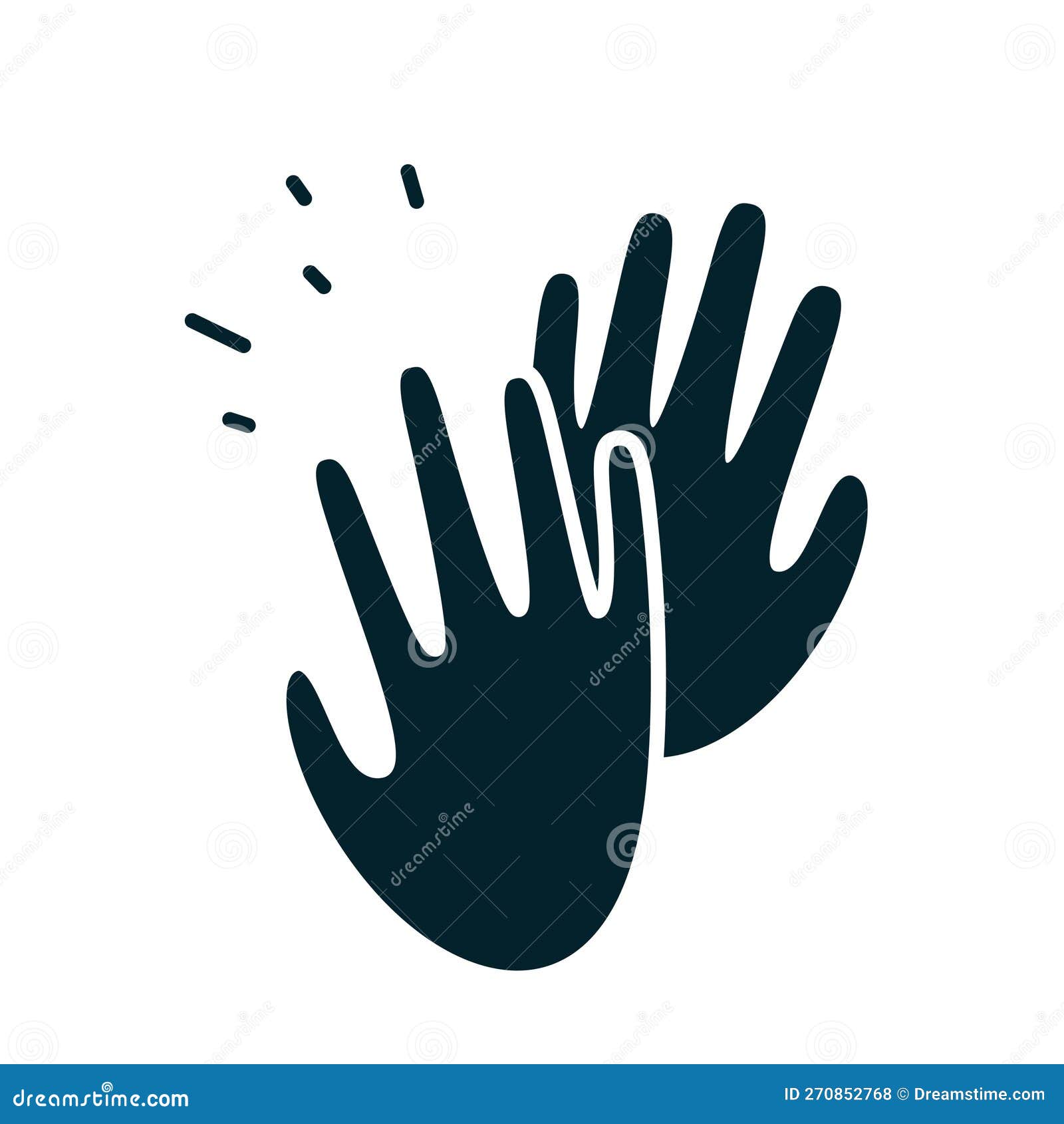 High Five Icon Simple Illustration Stock Vector - Illustration of ...