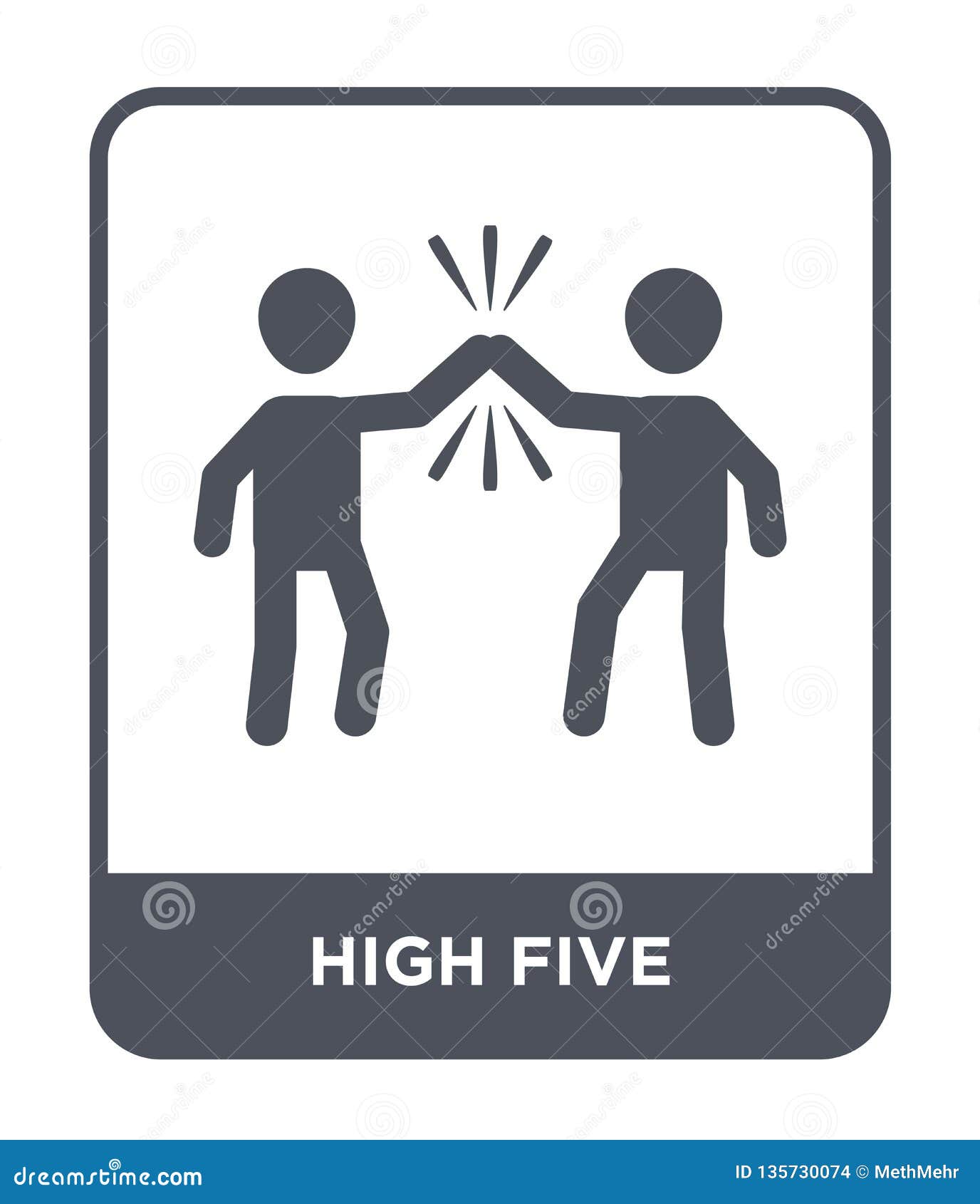 High Five Icon in Trendy Design Style. High Five Icon Isolated on White ...