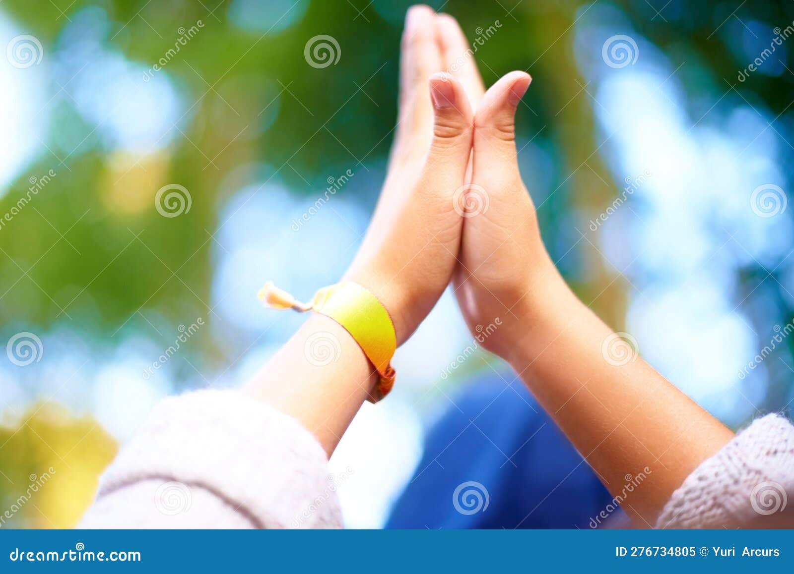 High Five. Two Woman Giving One Another a High Five. Stock Image ...