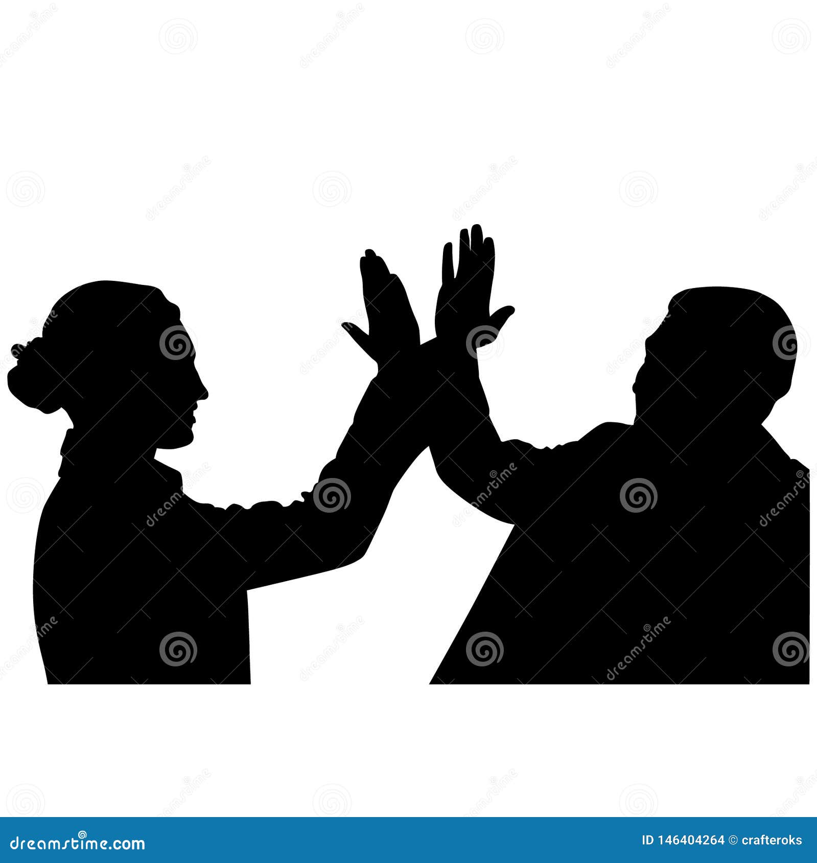 High Five Vector Illustration by Crafteroks Stock Vector - Illustration ...