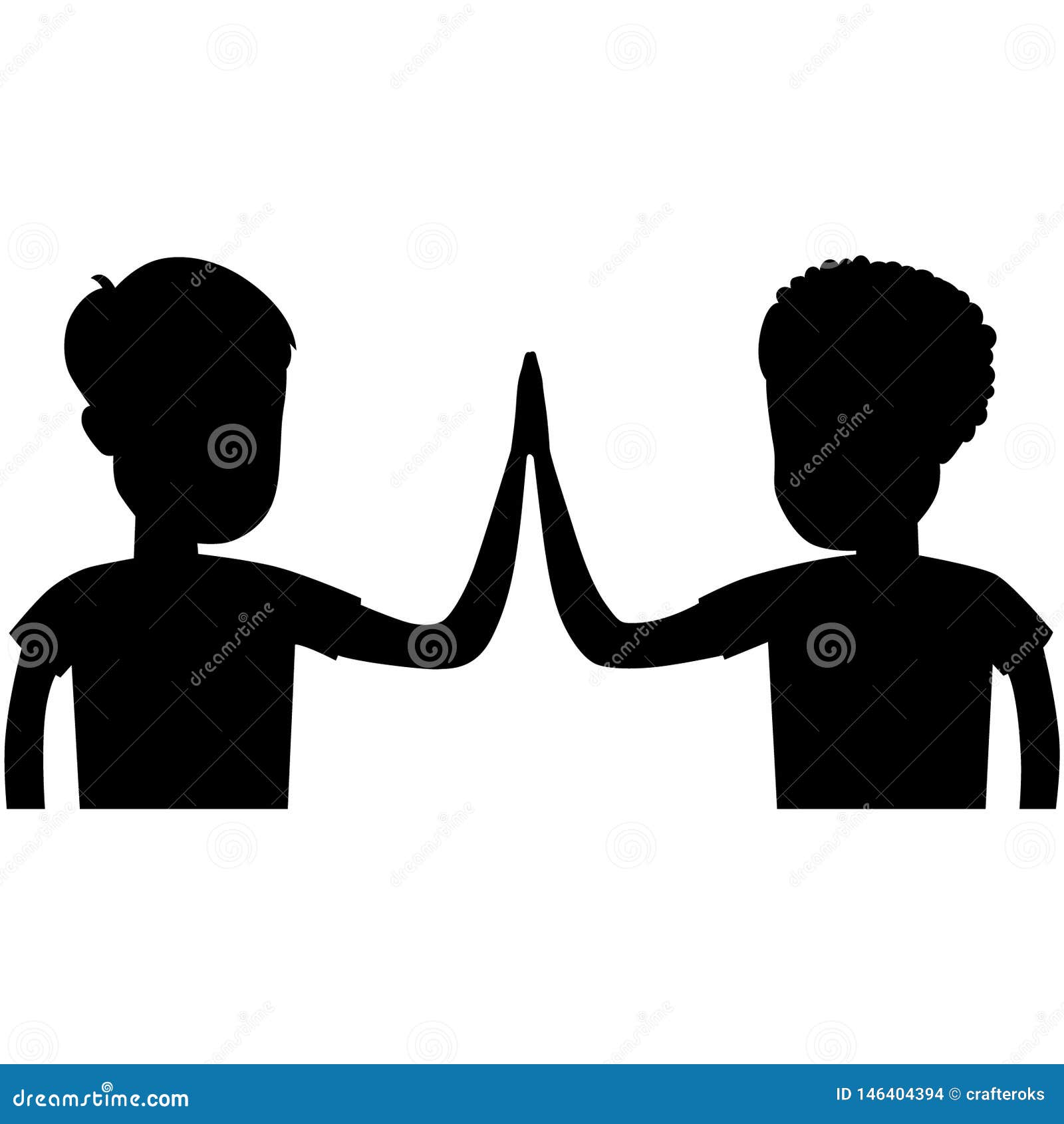 High Five Vector Illustration by Crafteroks Stock Vector - Illustration ...