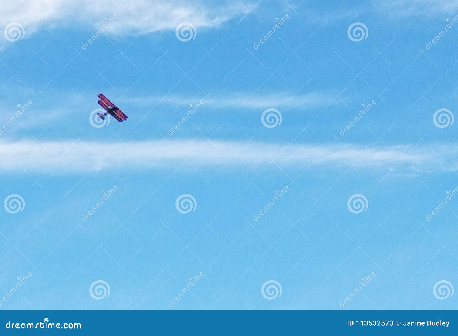 Biplane stock image. Image of biplane, blue, airplane - 113532573
