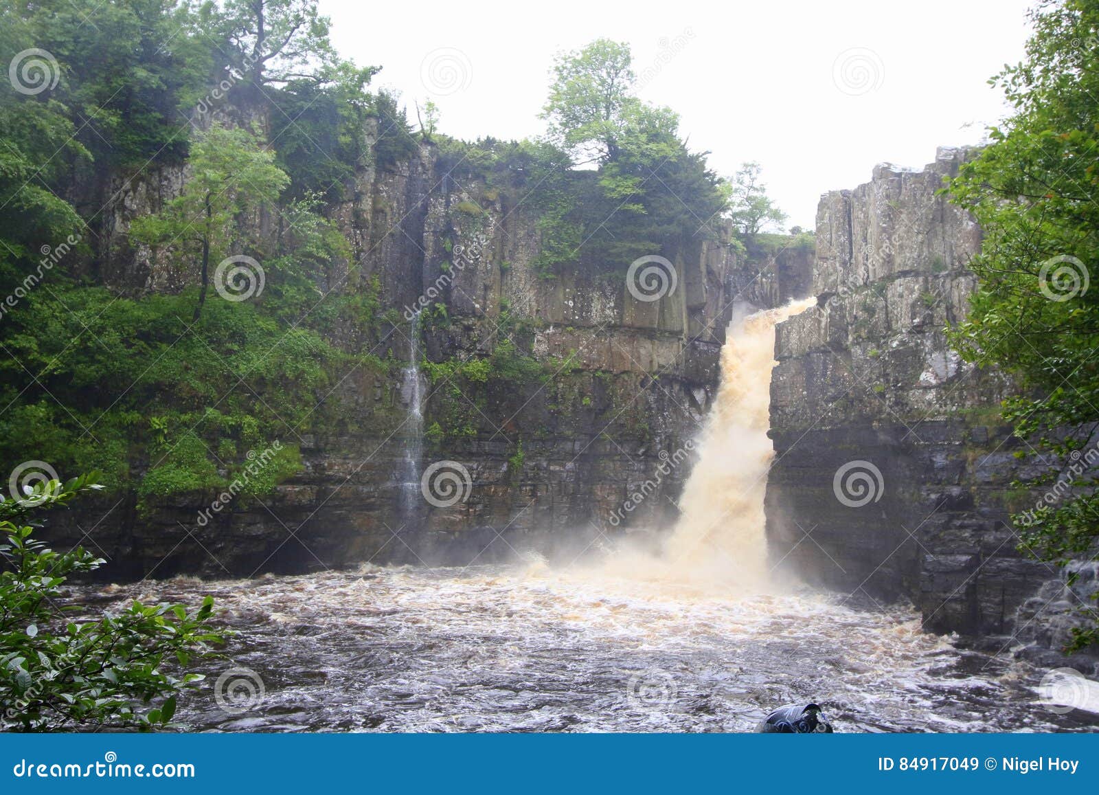High Force waterfall stock image. Image of park, england - 84917049