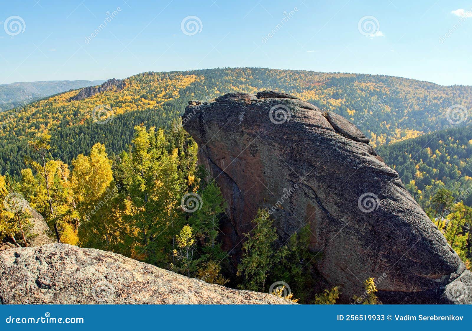 High Forest Rocks for Advanced Hiking and Alpinism Stock Image - Image ...