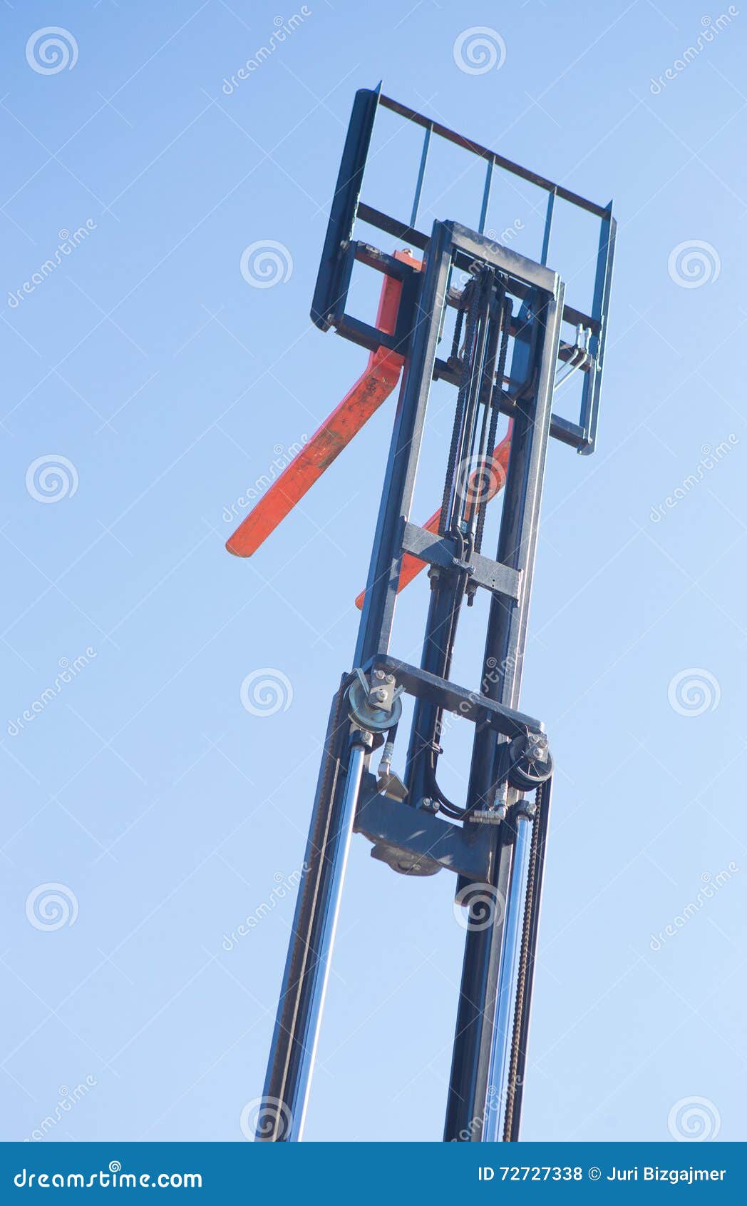 High fork loader sky stock photo. Image of move, engineering - 72727338