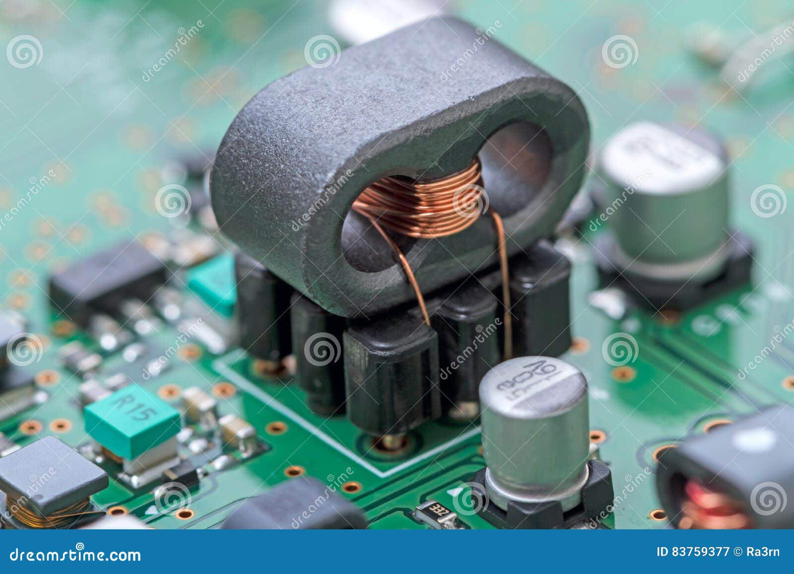 High-frequency Ferrite Transformer Stock Image - Image of capacitors ...