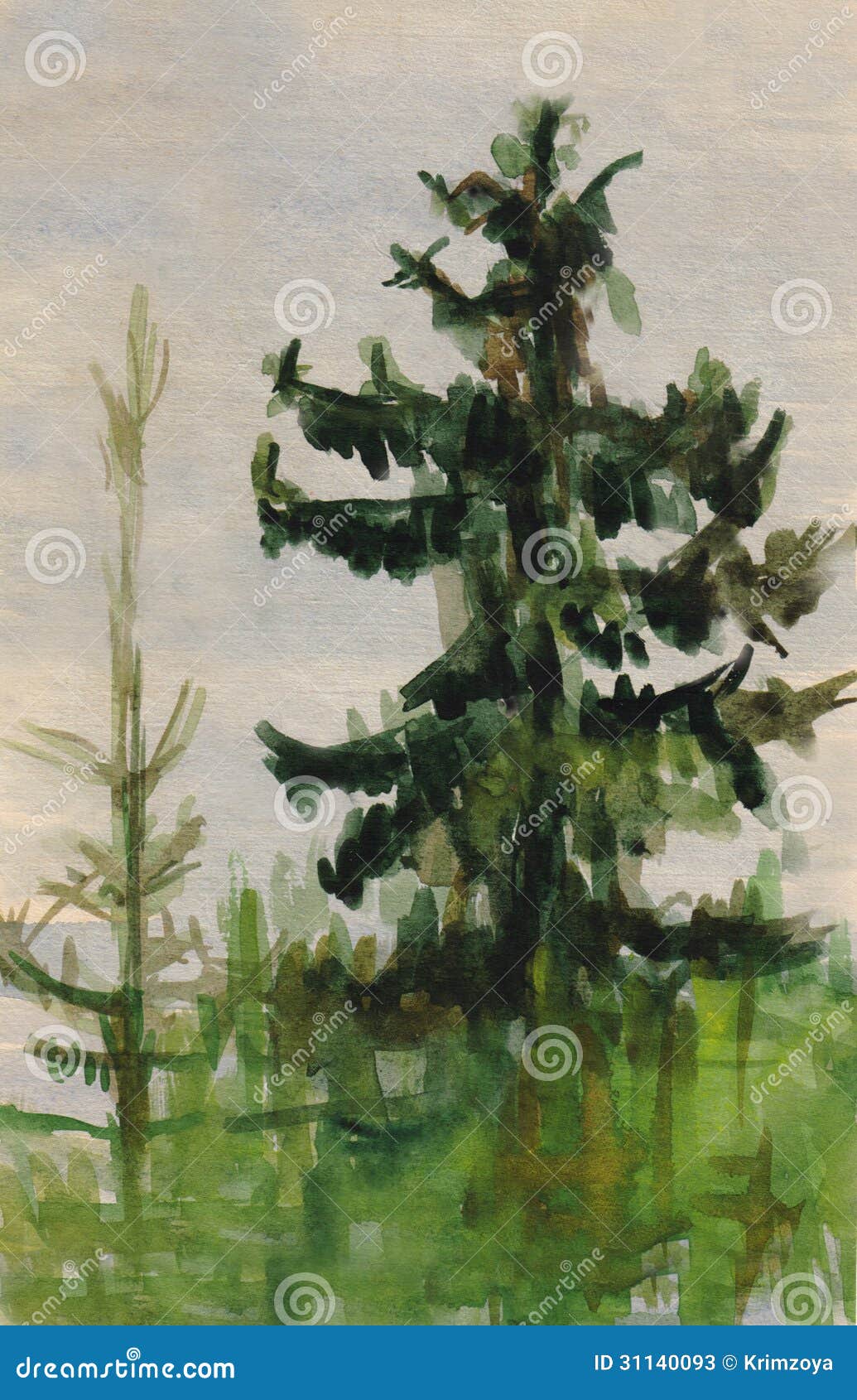 High fur-tree stock illustration. Illustration of furtree - 31140093
