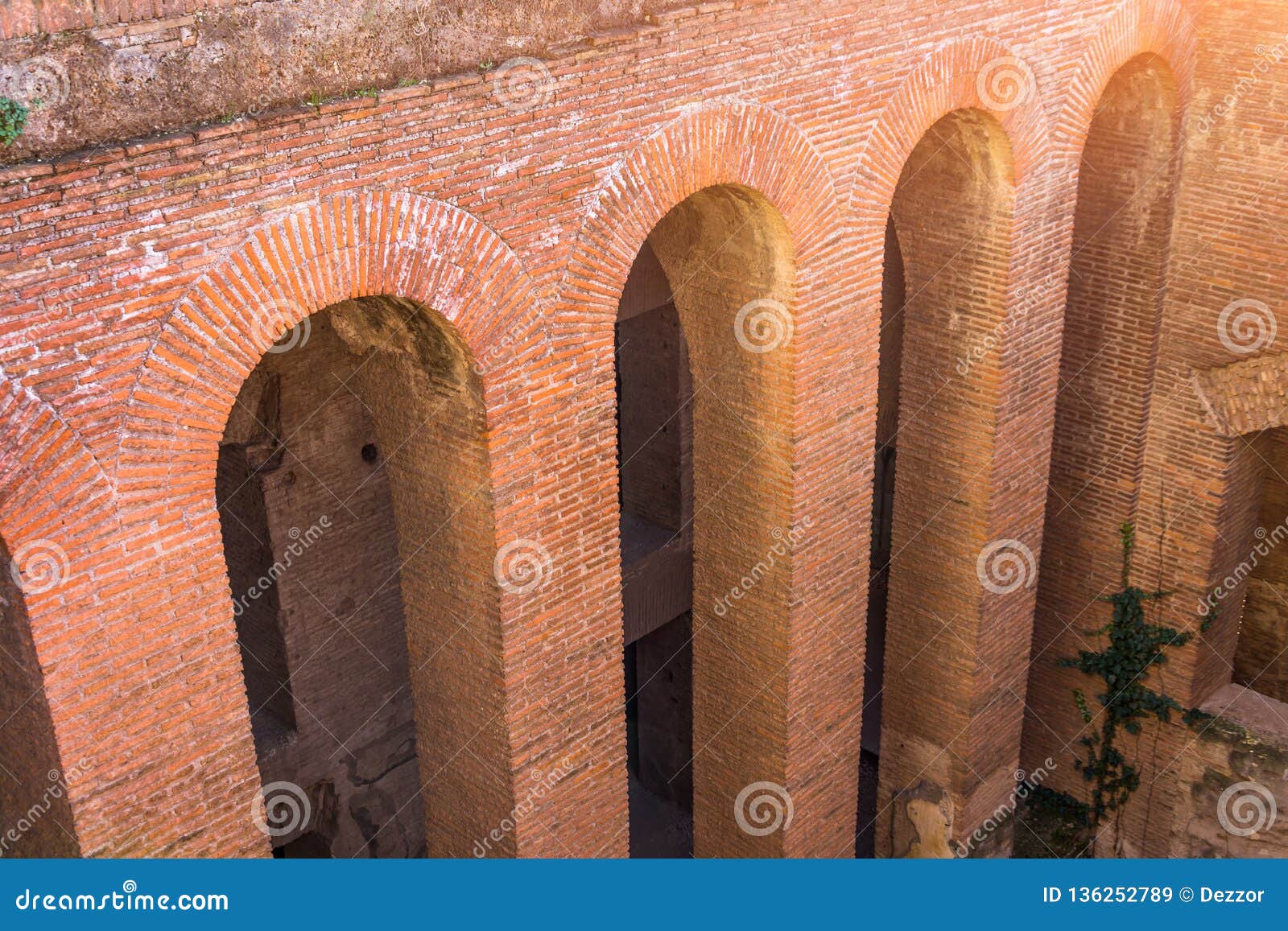 Ancient Arches Through The Brick Walls Stock Image | CartoonDealer.com ...