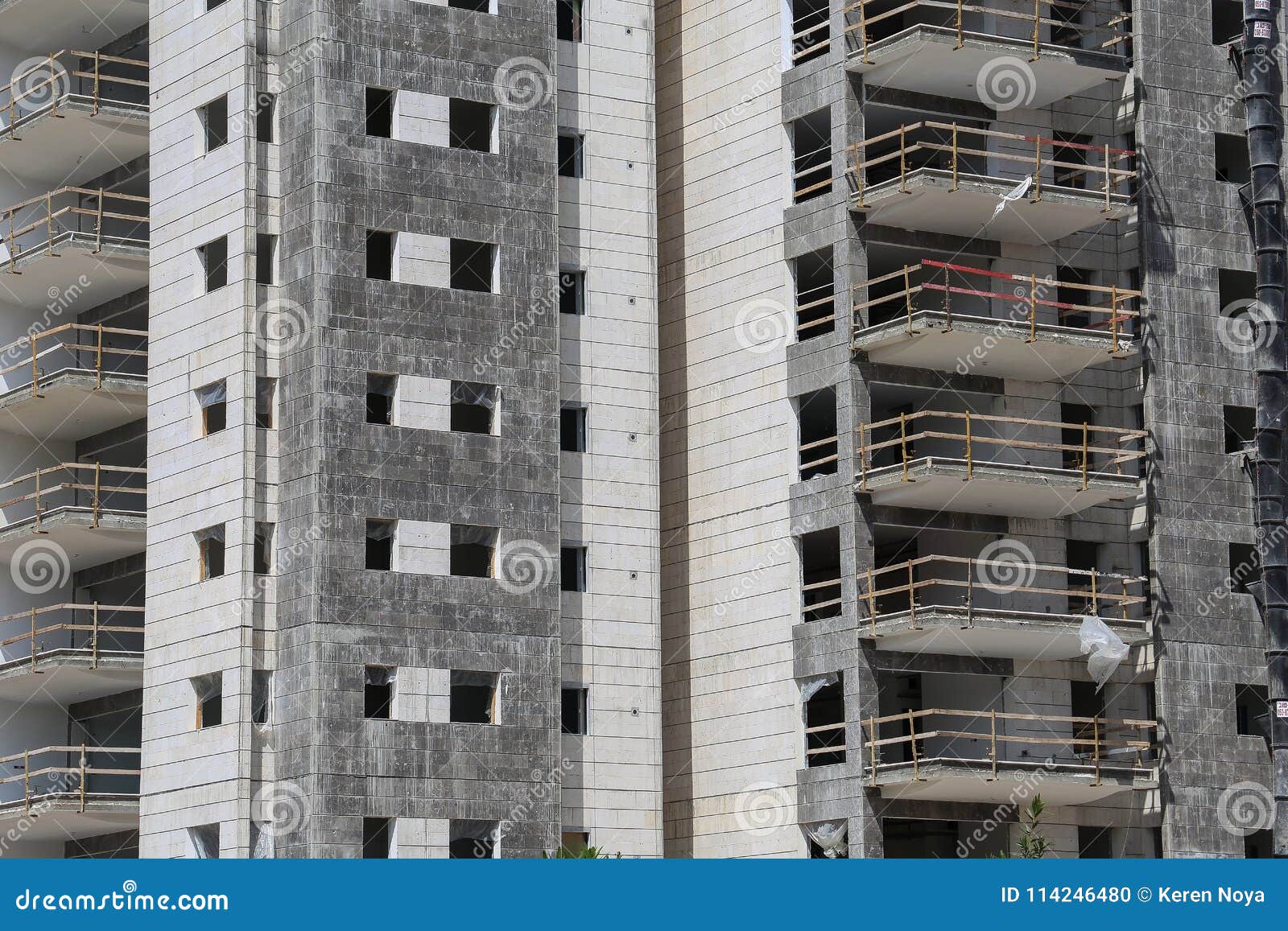 A High Grey Building Under Construction Stock Photo - Image of tourism ...
