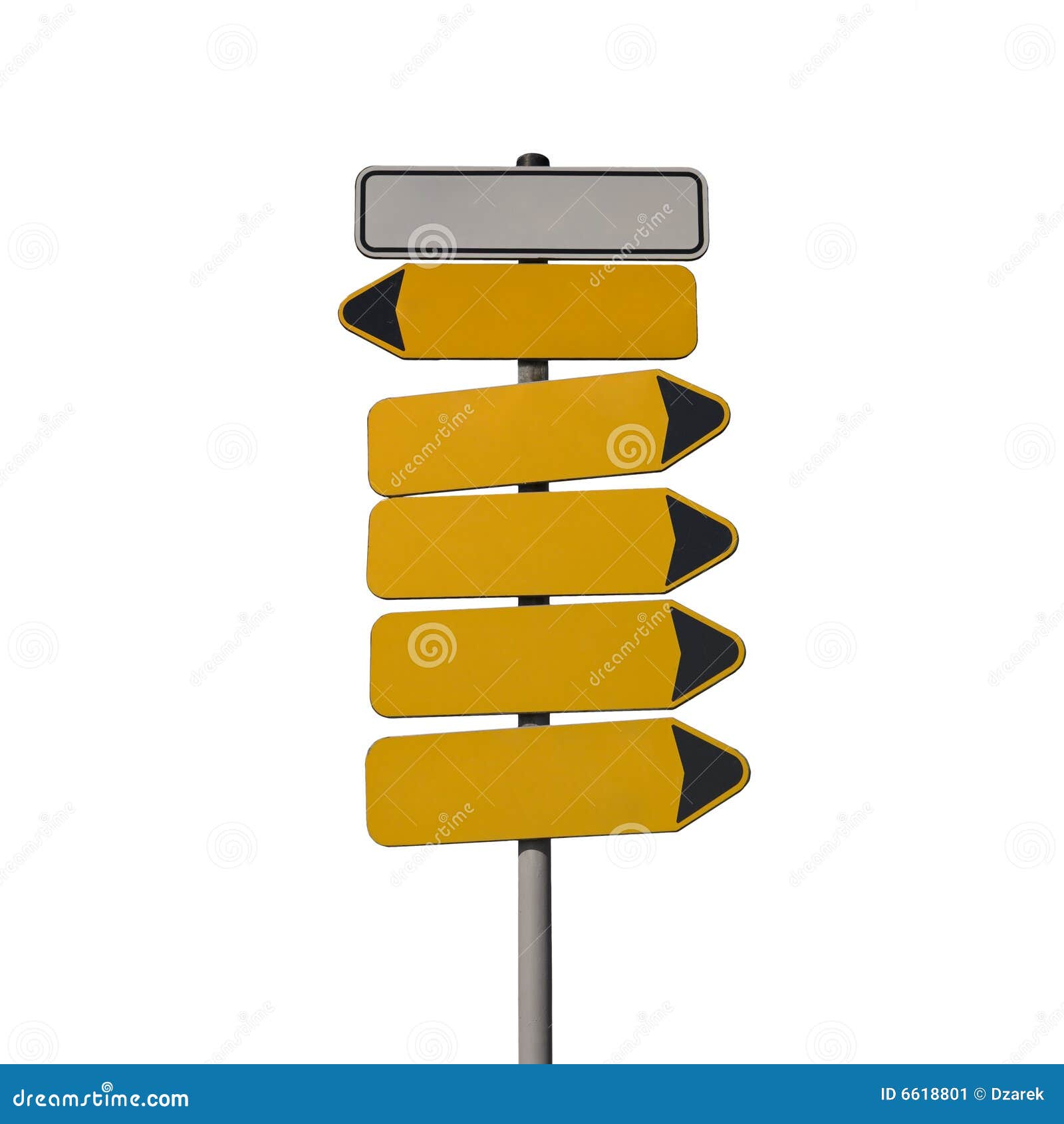 High Guidepost Isolated on White Stock Illustration - Illustration of ...