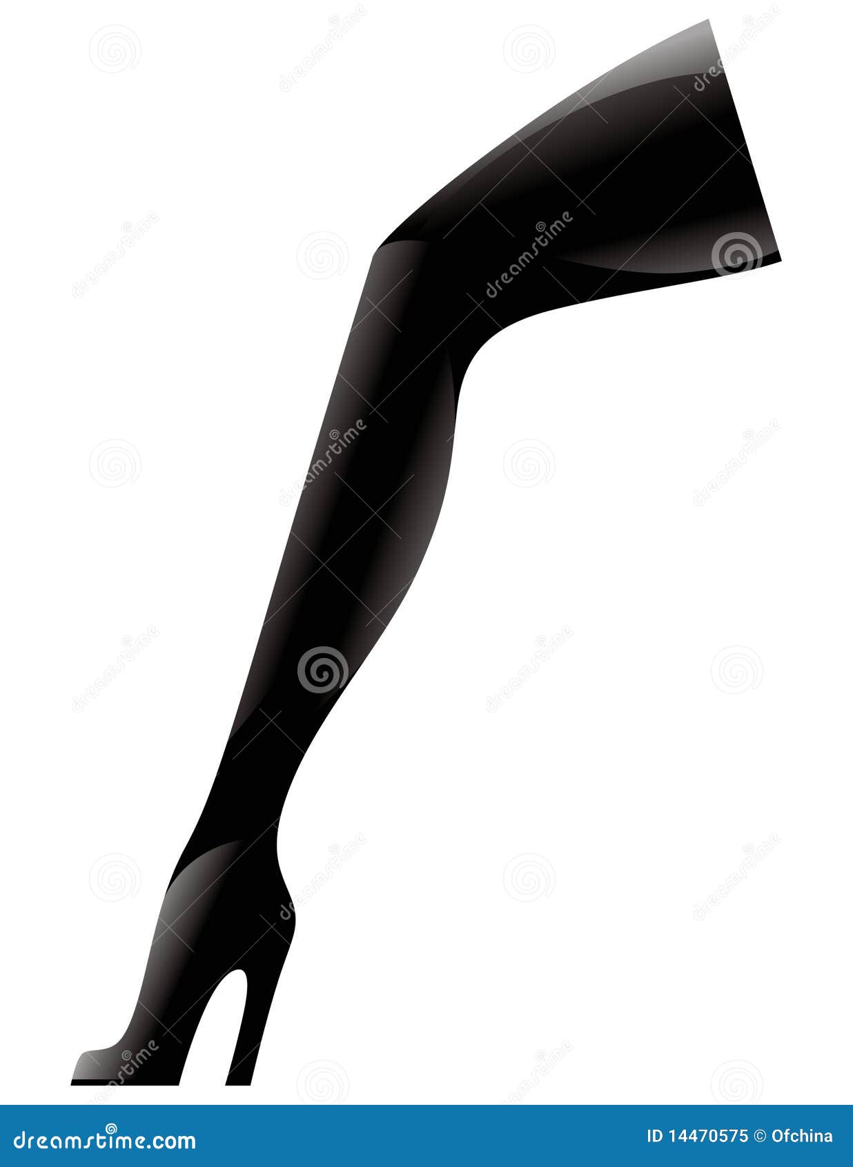 High Heel Boot stock vector. Illustration of beautiful - 14470575