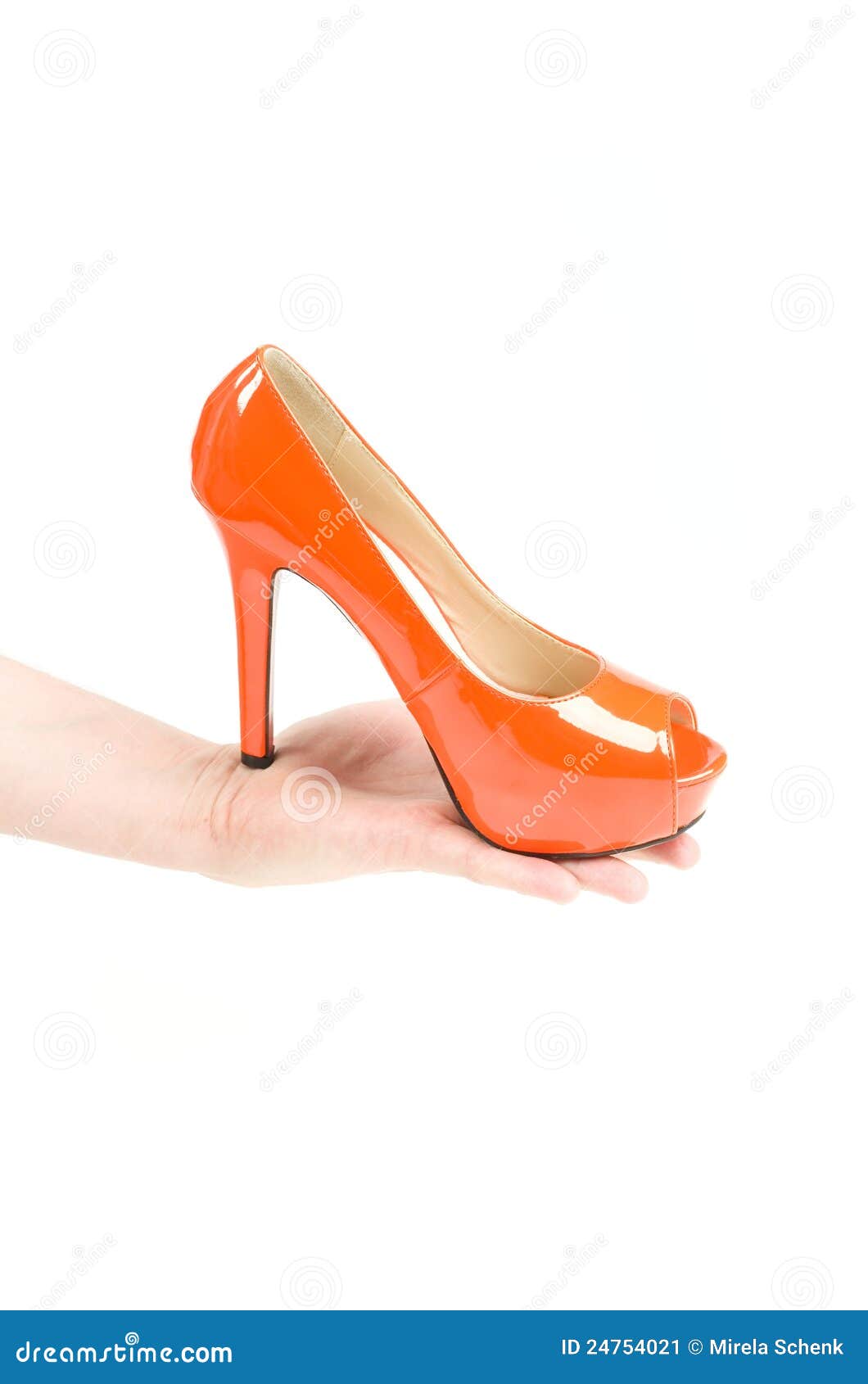 High heel on the hand. stock image. Image of personal - 24754021