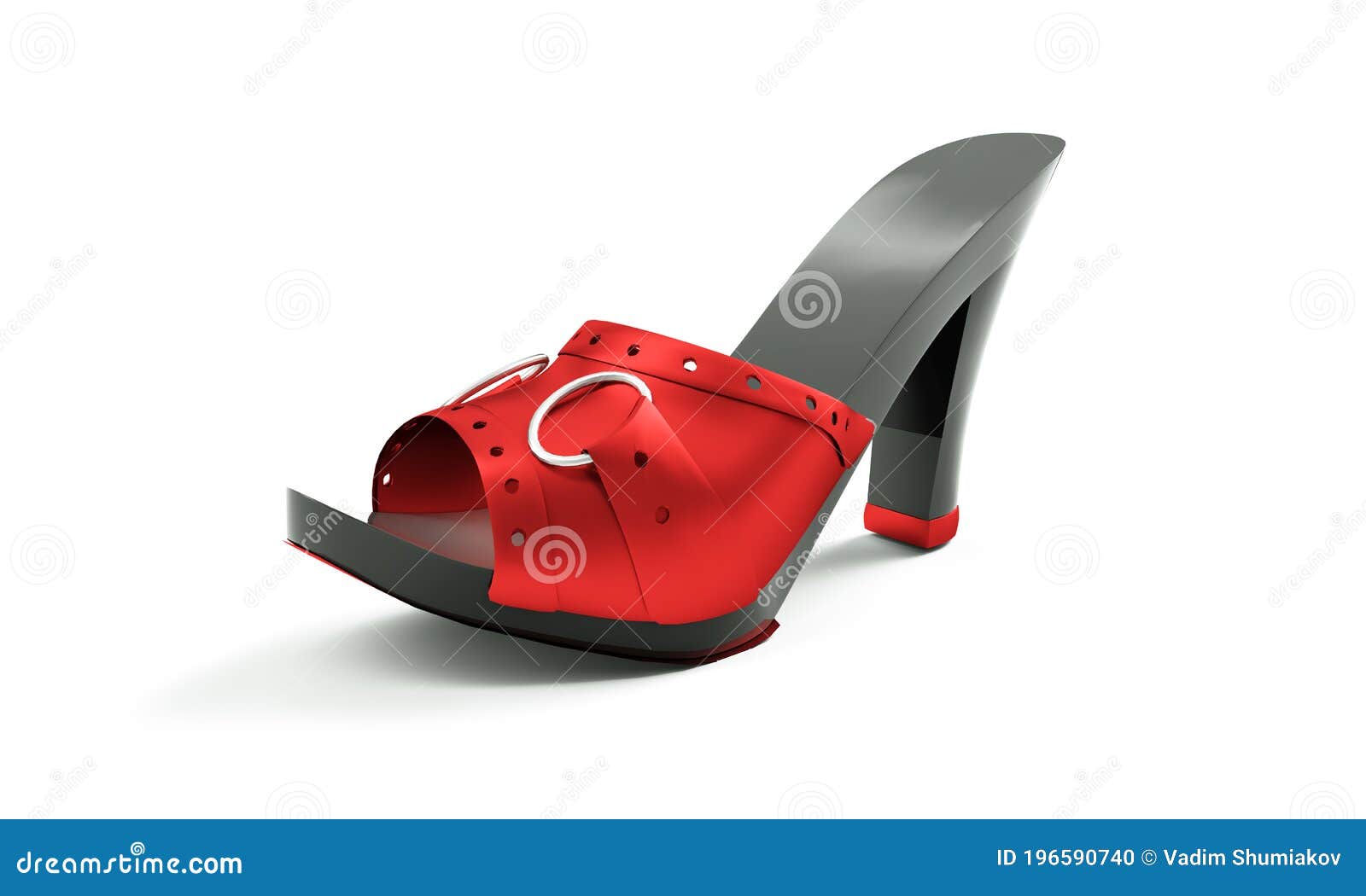 High Heel Isolated. 3D Rendering Stock Illustration - Illustration of ...