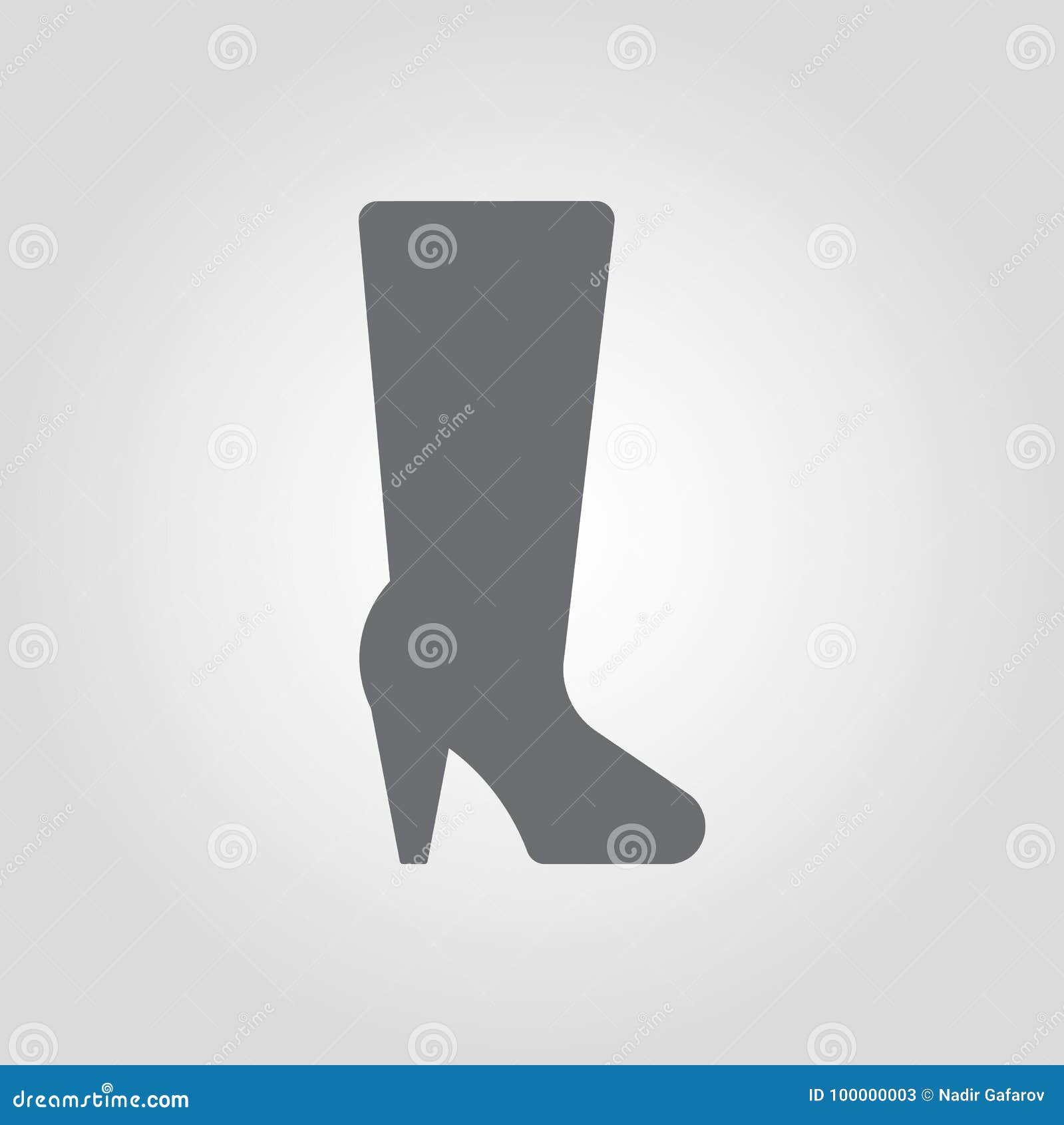 High Heel Knee High Boots Icon Stock Vector - Illustration of accessory ...