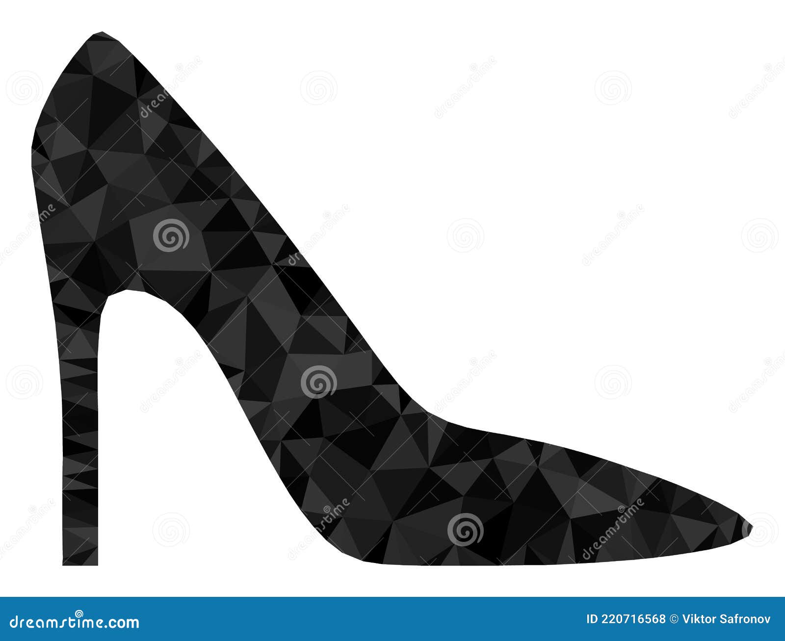 High Heel Lady Shoe Triangle Filled Icon Stock Vector - Illustration of ...