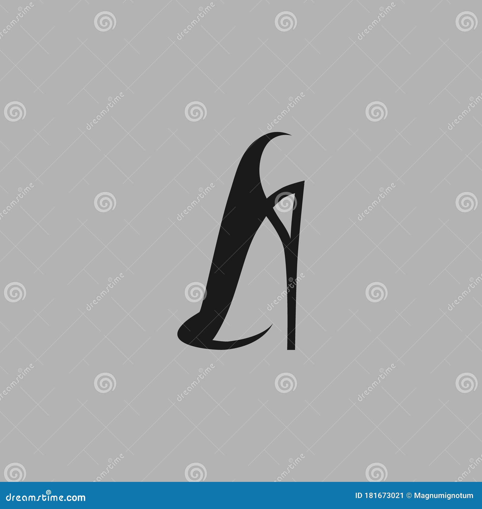 High Heel Shoe Symbol on Gray Backdrop Stock Vector - Illustration of ...