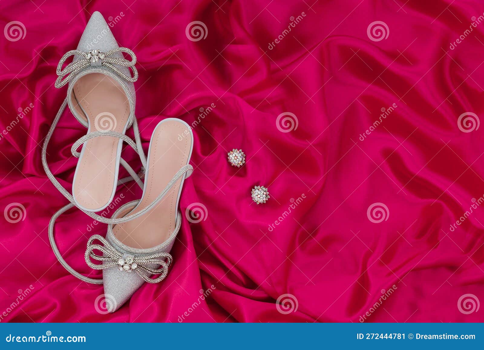 High Heel Shoes on a Pink Background Stock Image - Image of shoe ...