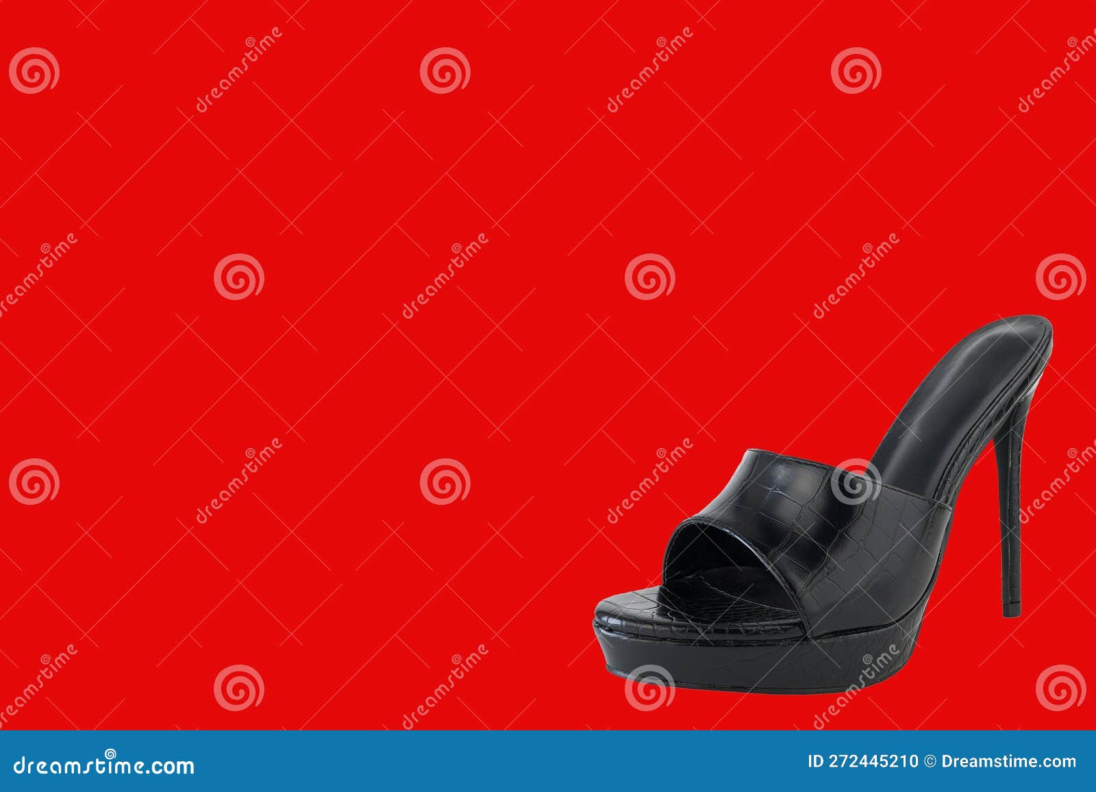 High Heel Shoes on a Red Background Stock Photo - Image of luxury, shoe ...