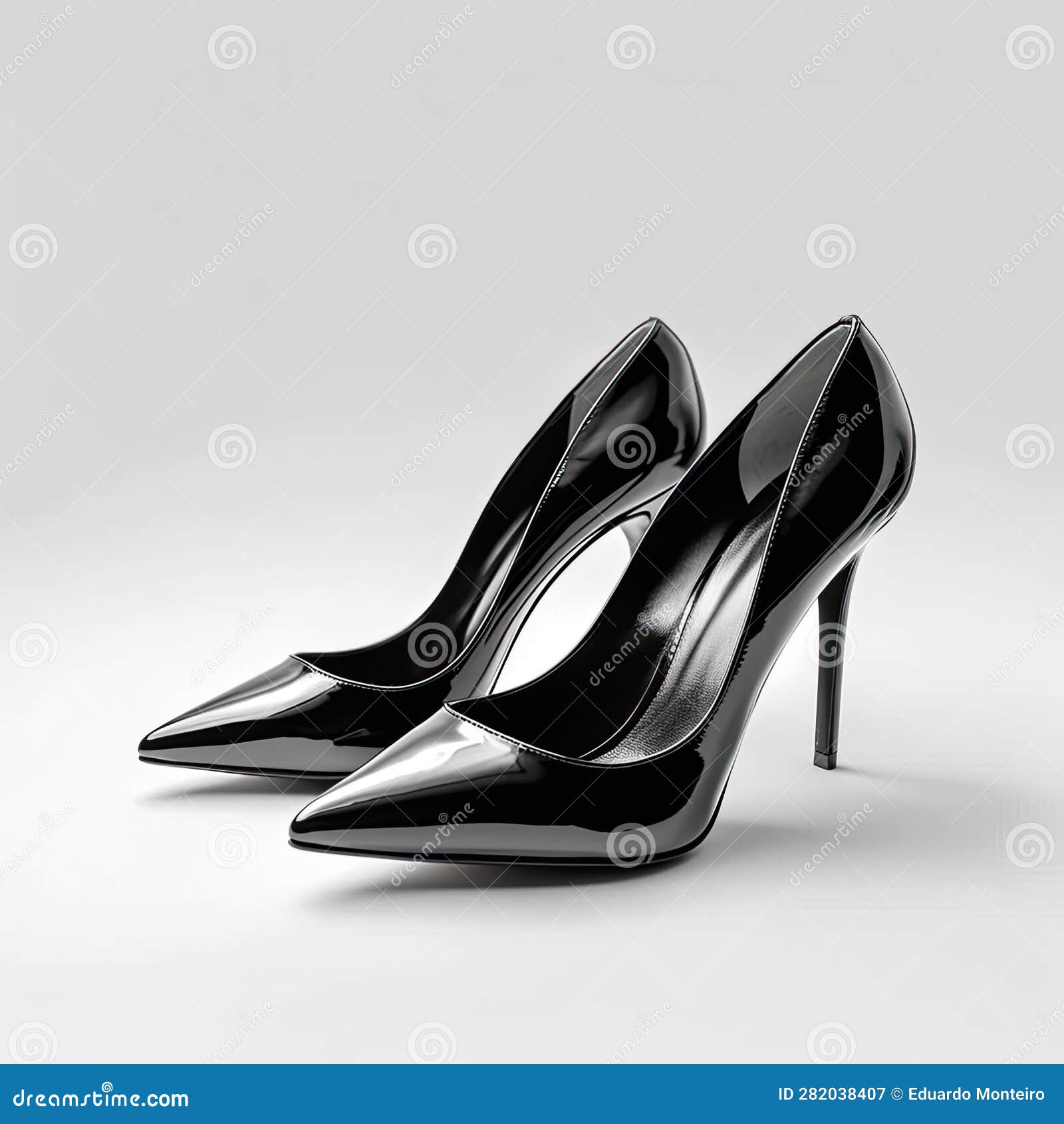 High Heel Women Shoes on a White Background Stock Illustration ...