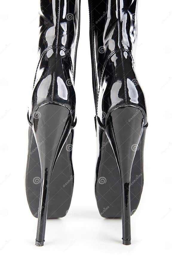 High Heels from behind stock photo. Image of latex, boots - 22042434