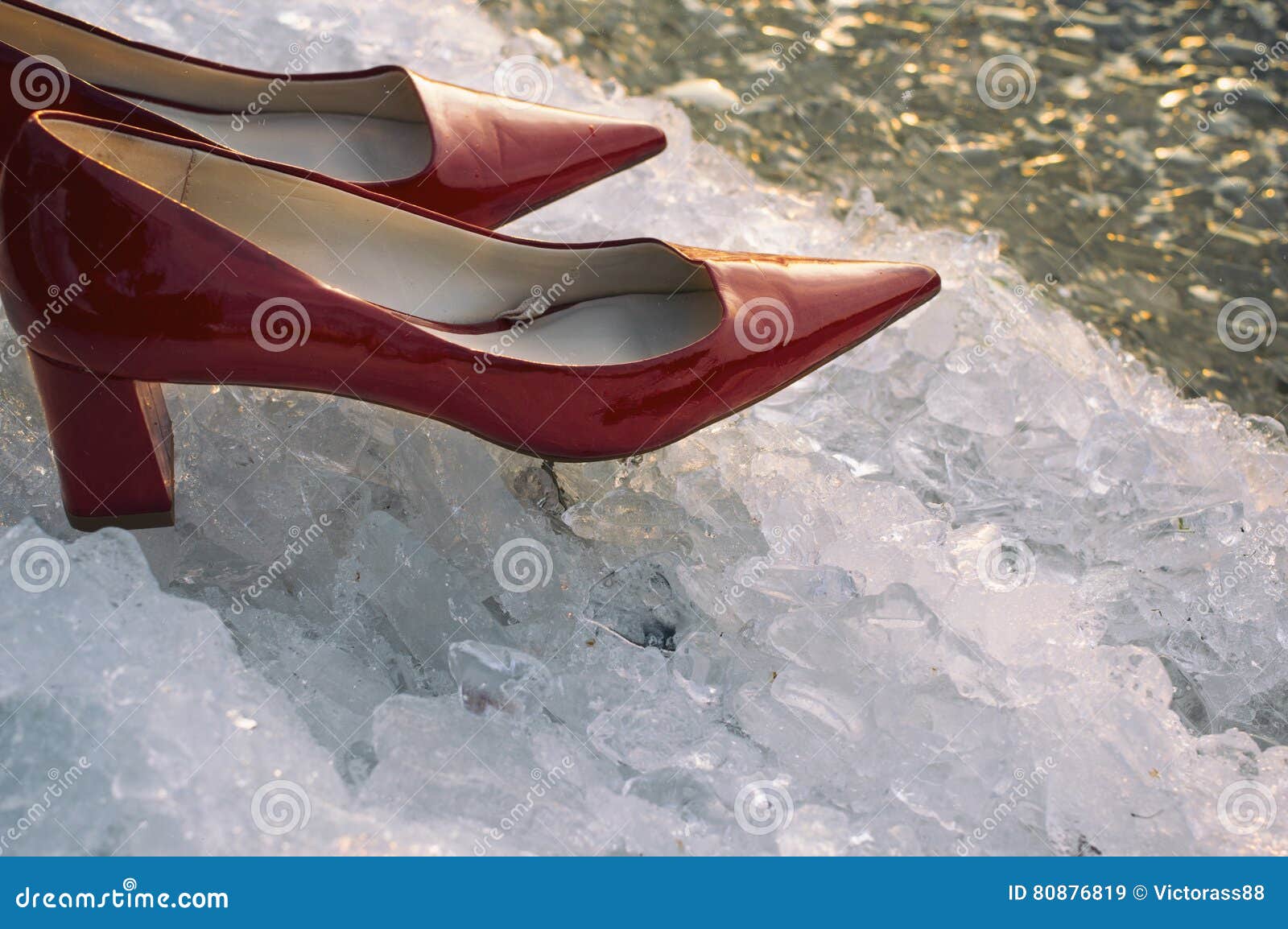High Heels on Ice stock image. Image of empty, season - 80876819
