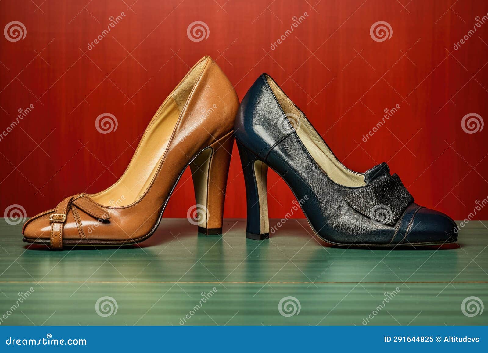 High Heels and Loafers Side by Side Stock Image - Image of shoes, mens ...