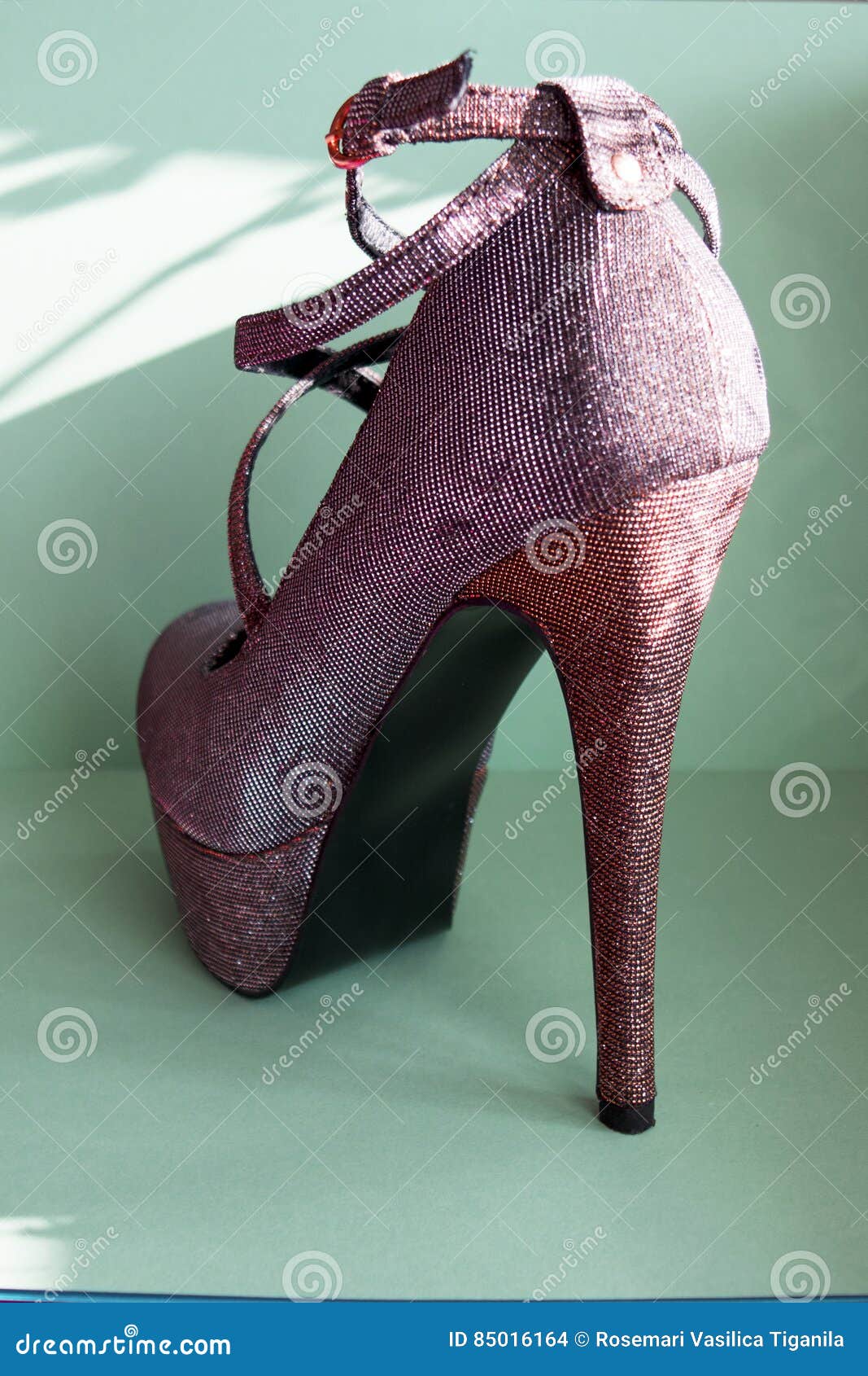 High Heels with Shiny Texture Stock Photo - Image of high, elegant ...