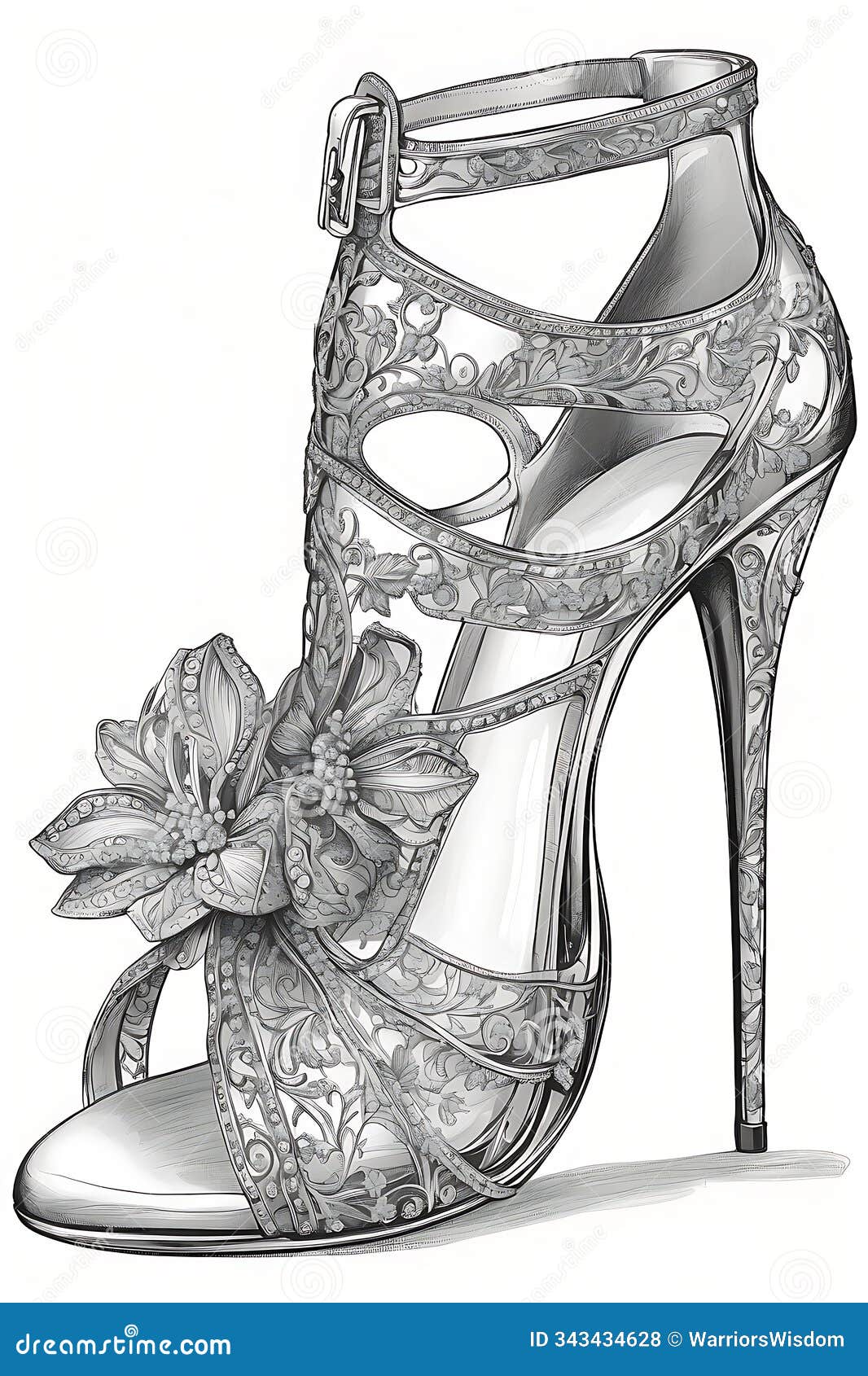 High Heels Stylish Sketch Illustration Stock Illustration ...