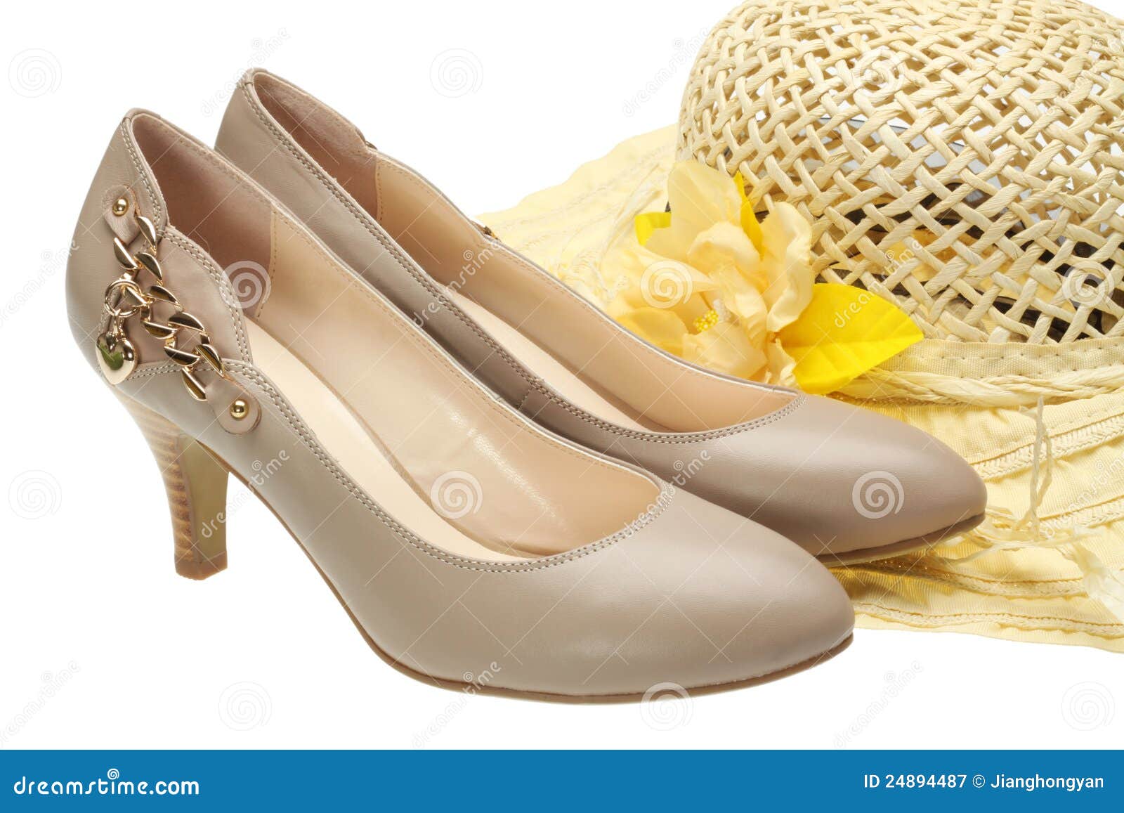 High Heels and Sun Hat stock image. Image of elegance - 24894487