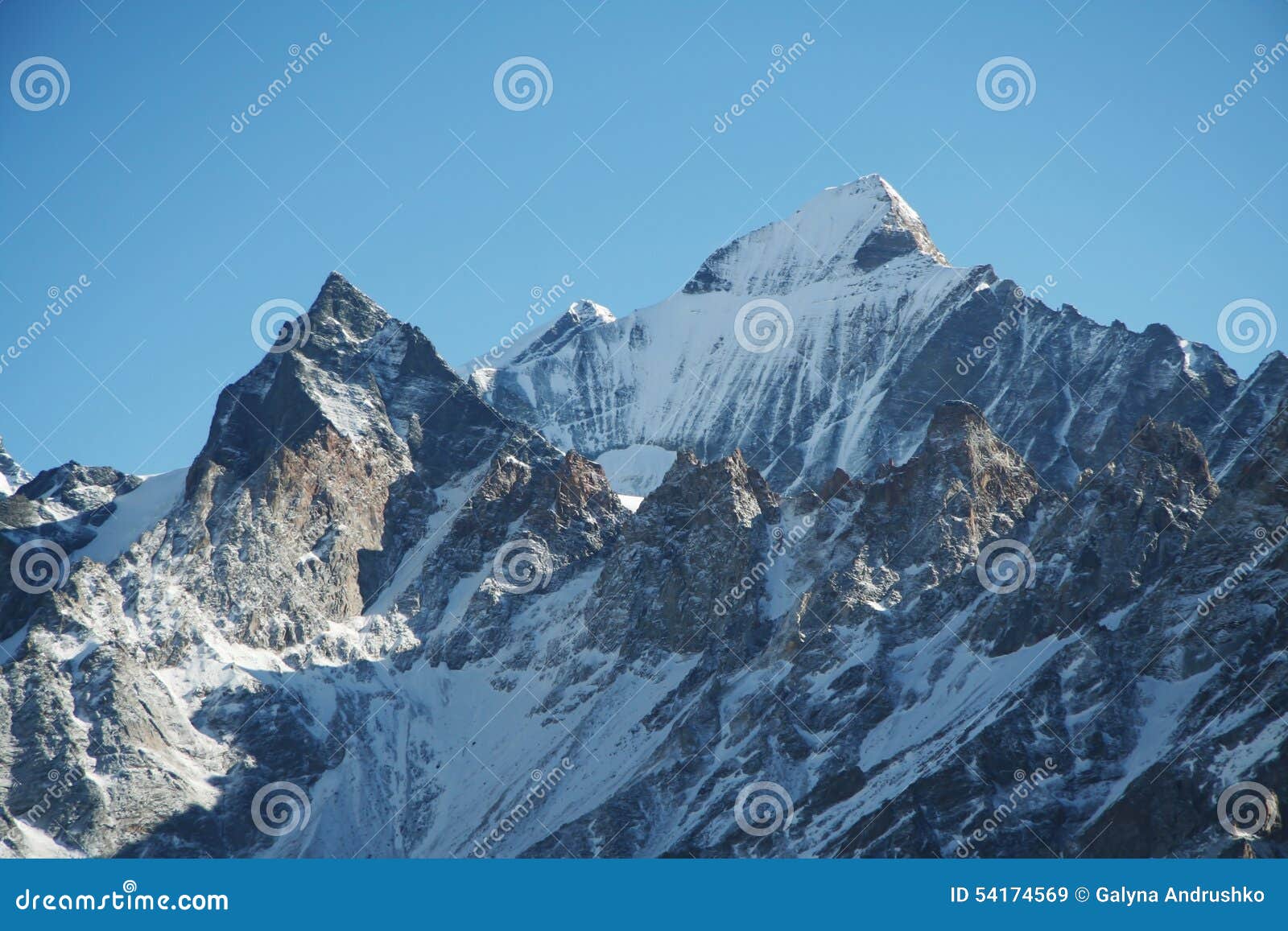 High Himalayan mountain stock image. Image of freedom - 54174569