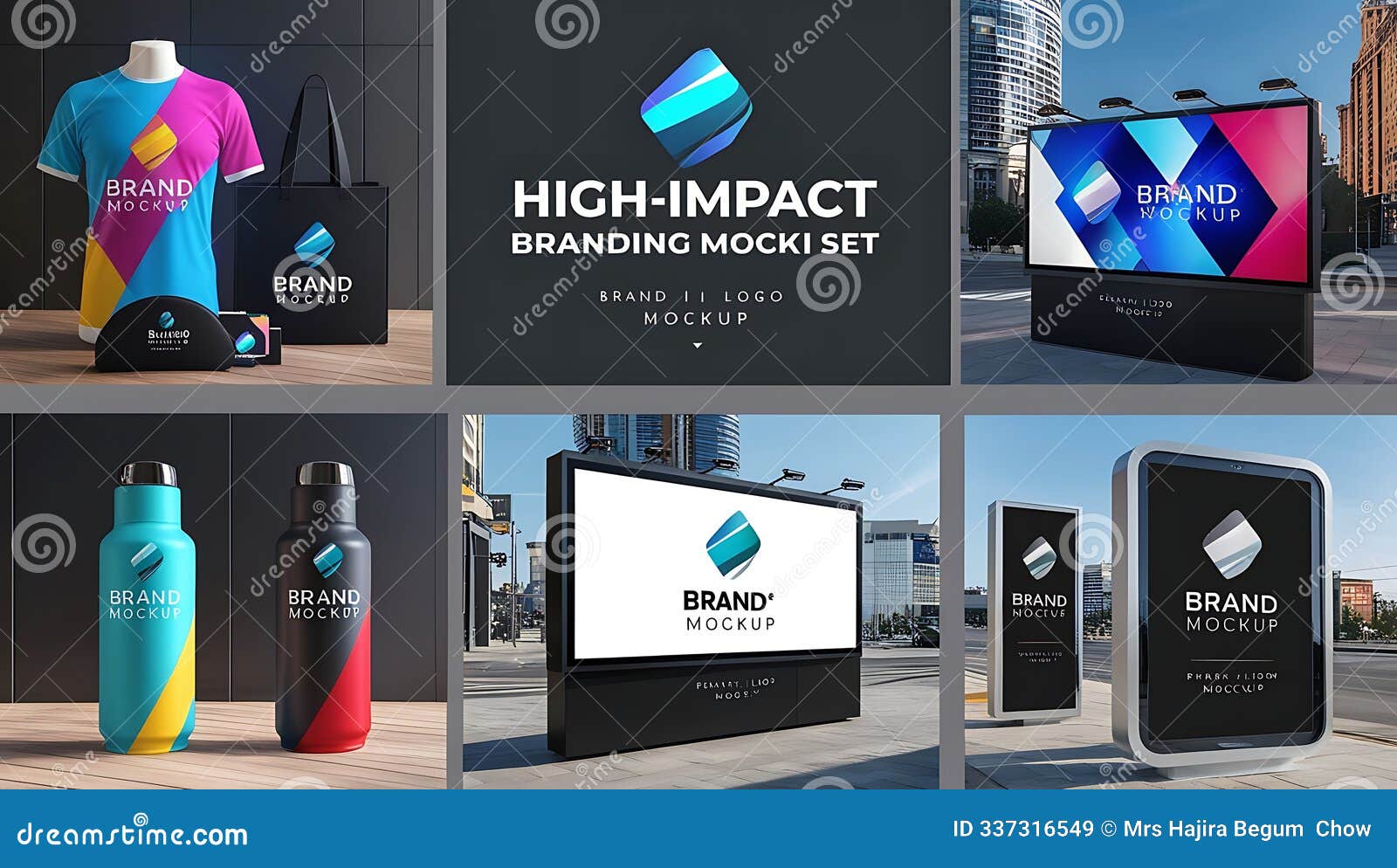 High-Impact Branding Mockups: Dynamic Visuals for Logo, Color Schemes ...