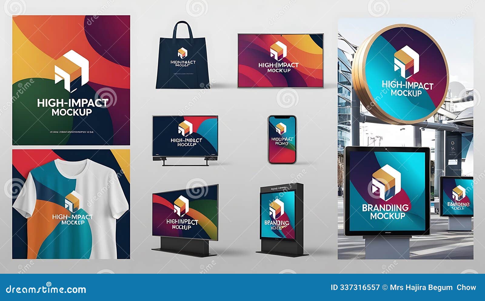 High-Impact Branding Mockups: Dynamic Visuals for Logo, Color Schemes ...