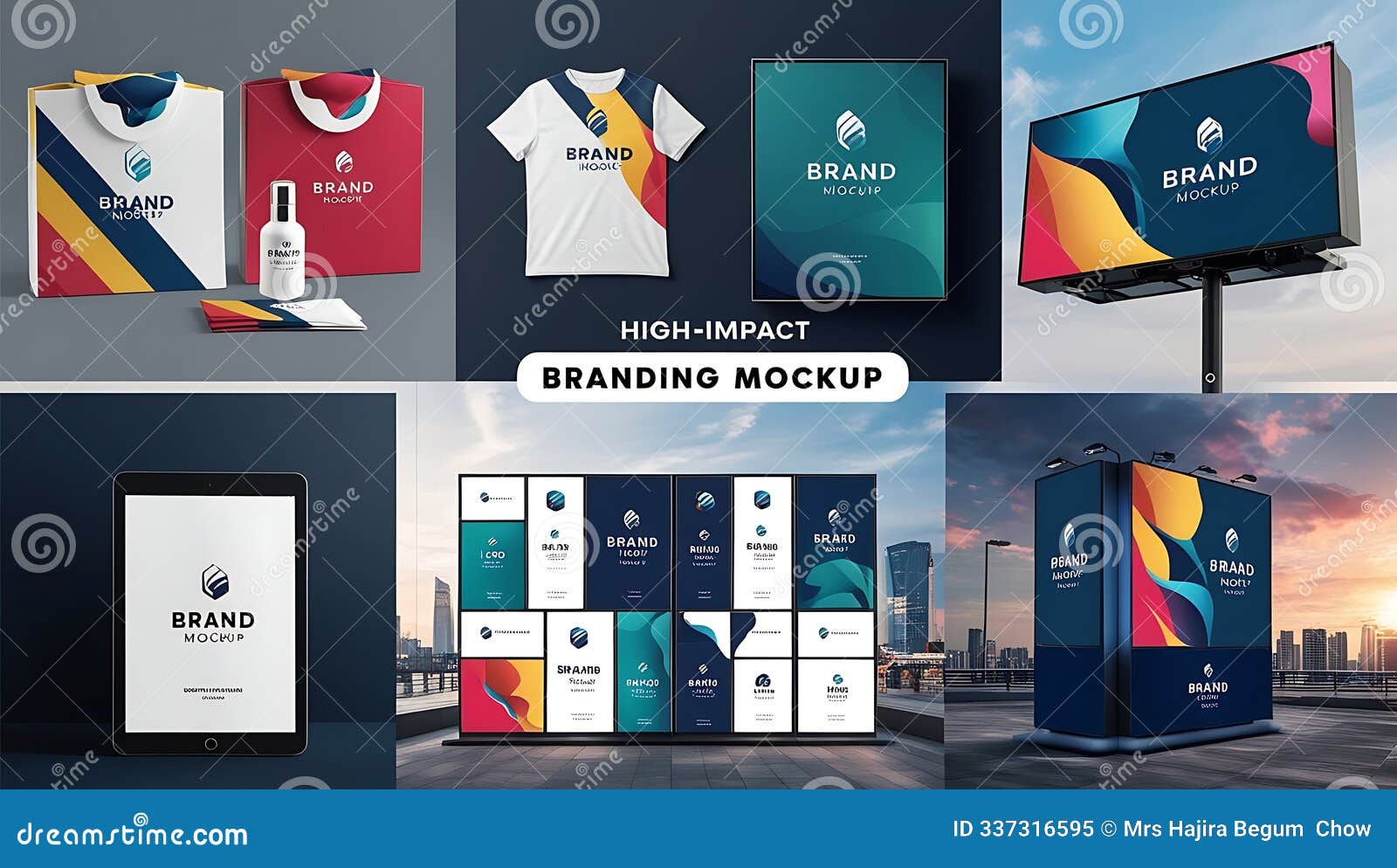 High-Impact Branding Mockups: Dynamic Visuals for Logo, Color Schemes ...