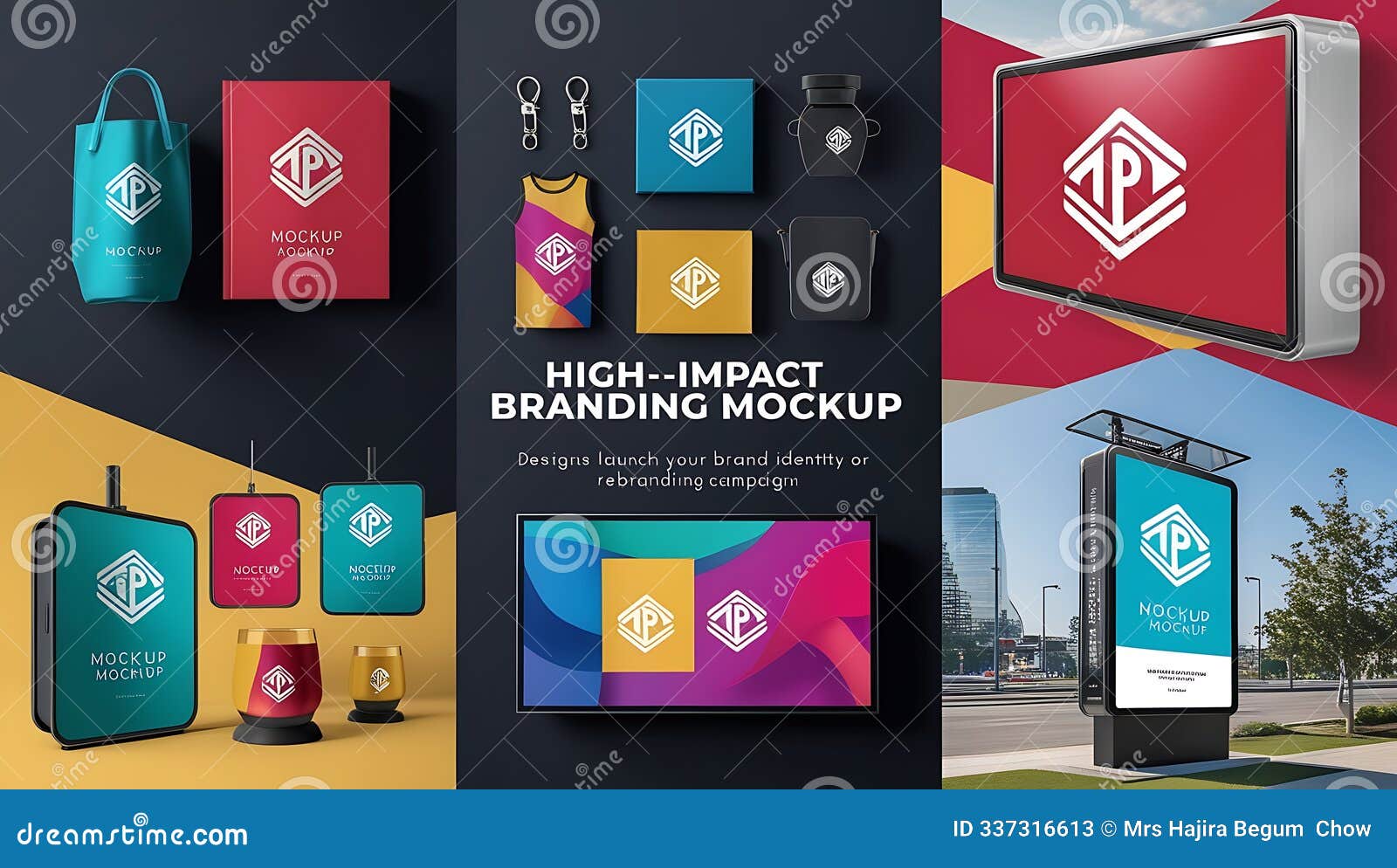 High-Impact Branding Mockups: Dynamic Visuals for Logo, Color Schemes ...