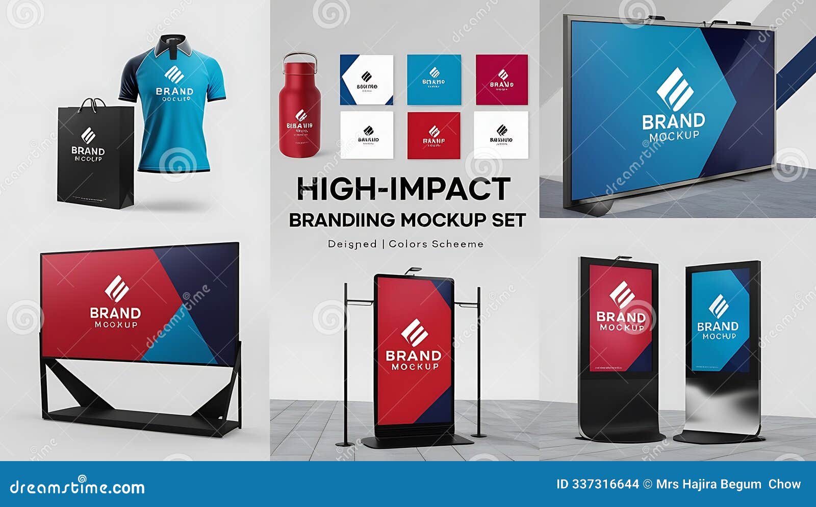 High-Impact Branding Mockups: Dynamic Visuals for Logo, Color Schemes ...