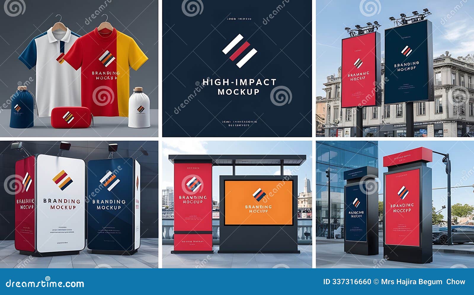High-Impact Branding Mockups: Dynamic Visuals for Logo, Color Schemes ...