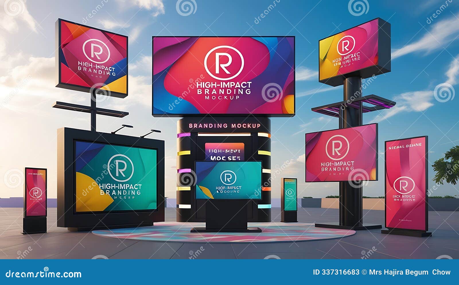 High-Impact Branding Mockups: Dynamic Visuals for Logo, Color Schemes ...