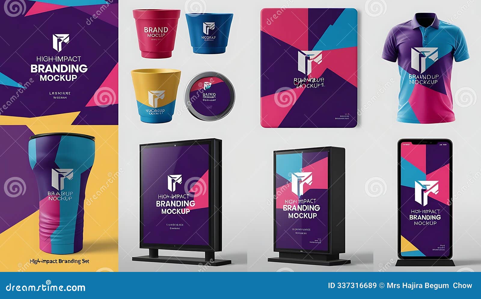 High-Impact Branding Mockups: Dynamic Visuals for Logo, Color Schemes ...