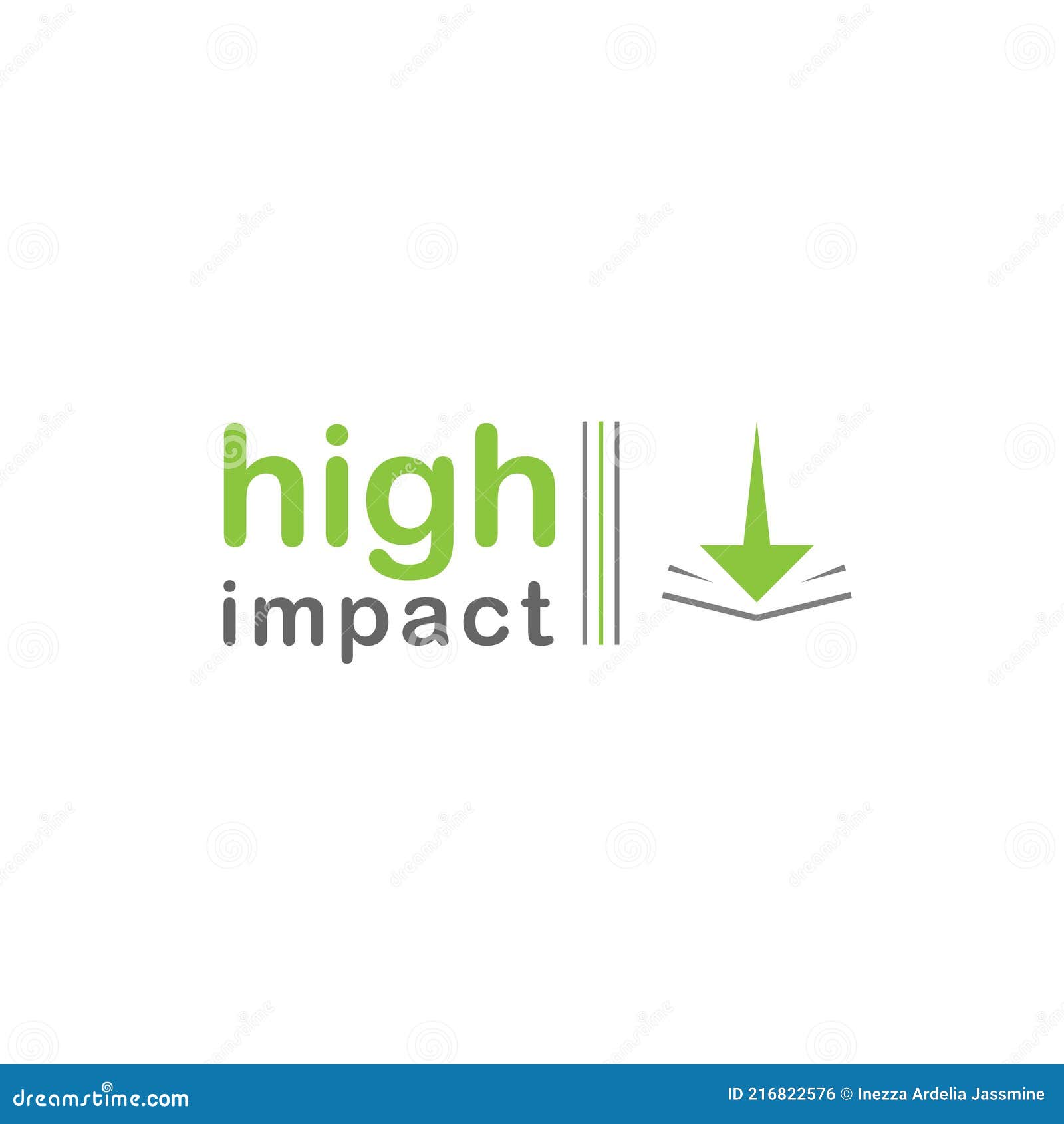 High Impact Logo Design Template Stock Vector - Illustration of idea ...