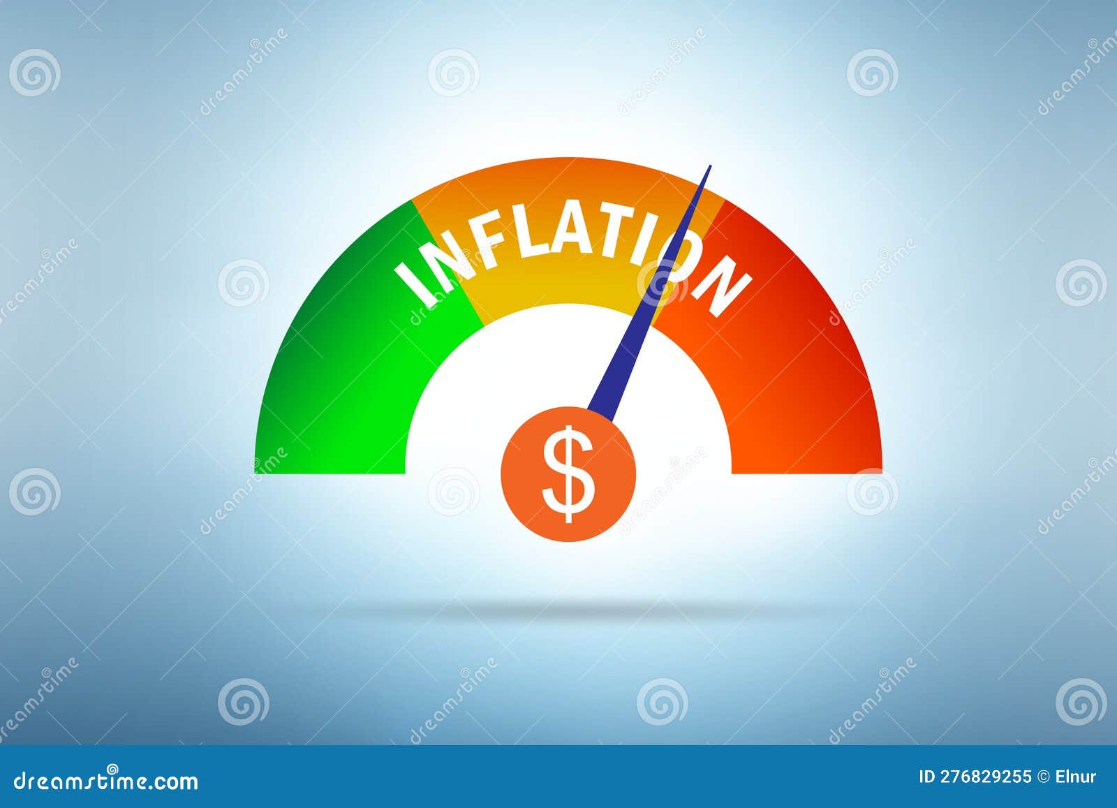 High Inflation Concept with Meter Stock Illustration - Illustration of ...