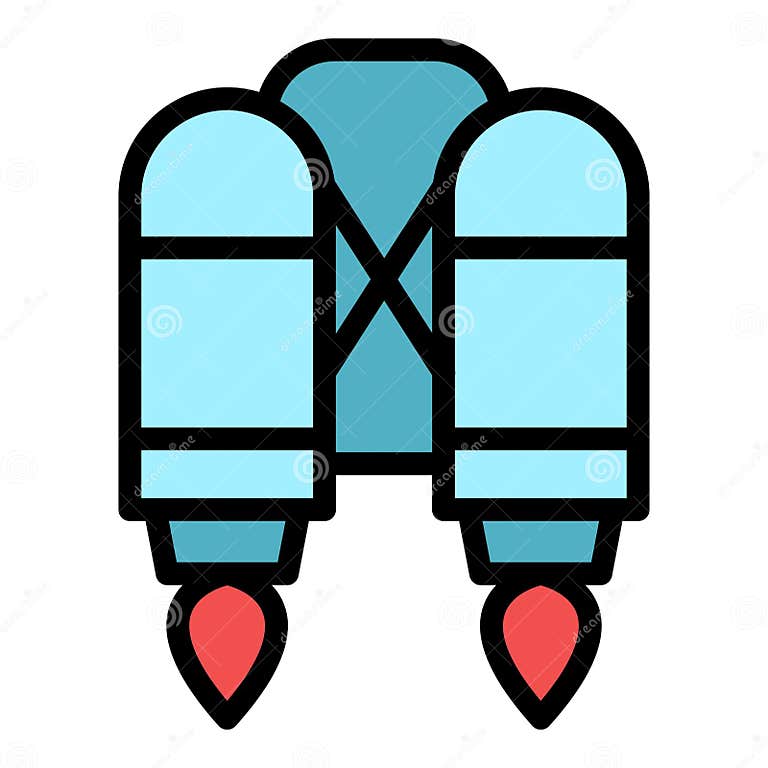 High Jetpack Icon Vector Flat Stock Vector - Illustration of rocket ...