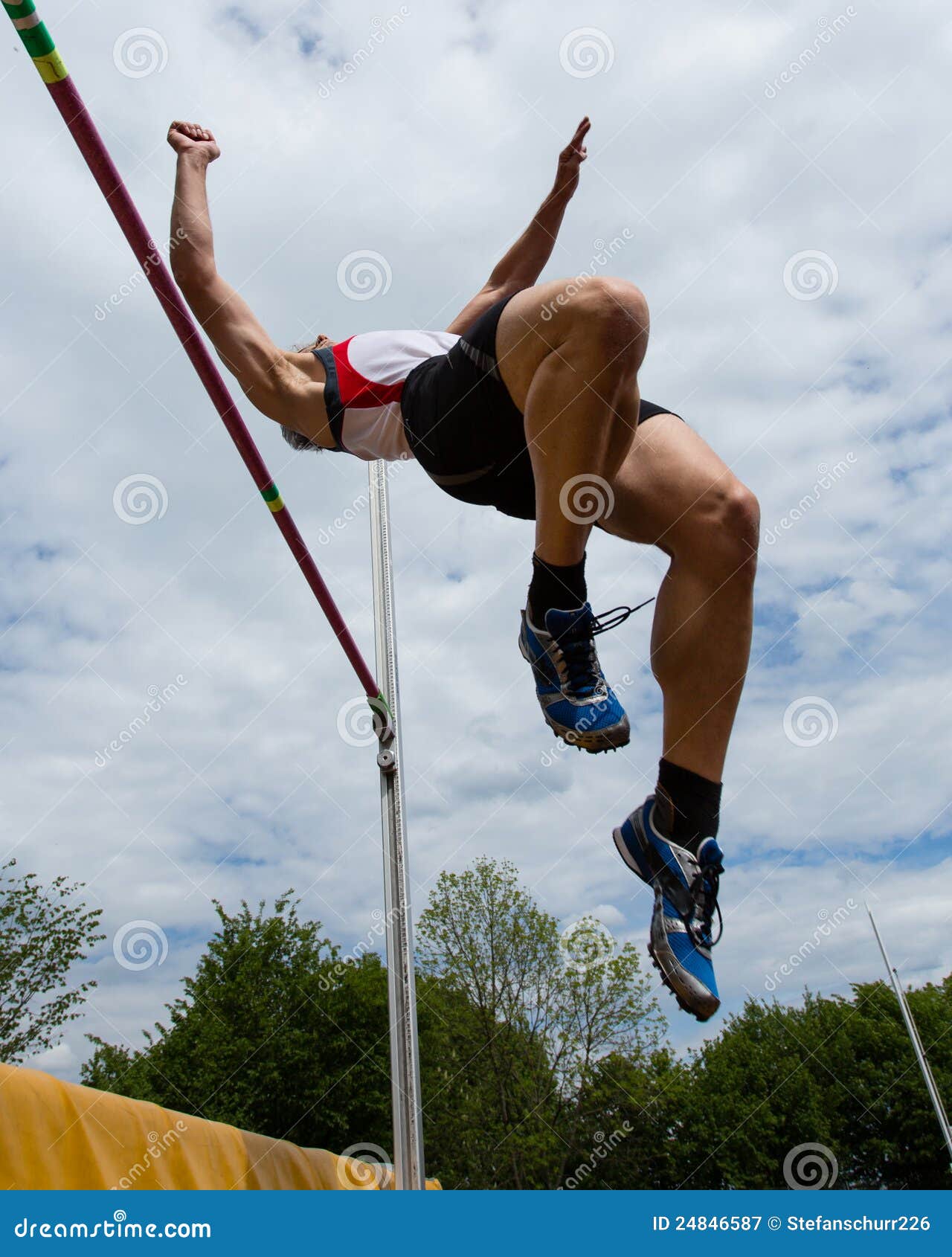 High jump stock image. Image of blue, challenge, active - 24846587
