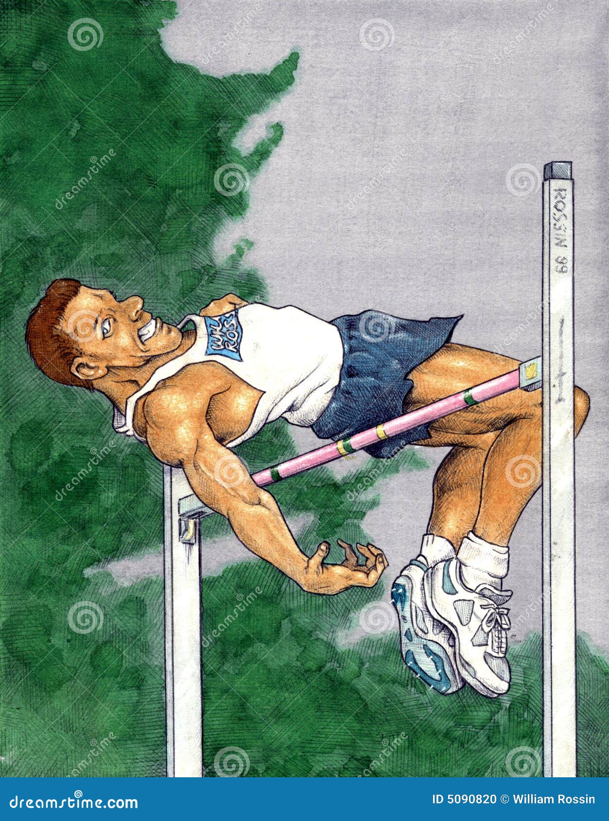 High jump stock illustration. Illustration of jump, male - 5090820