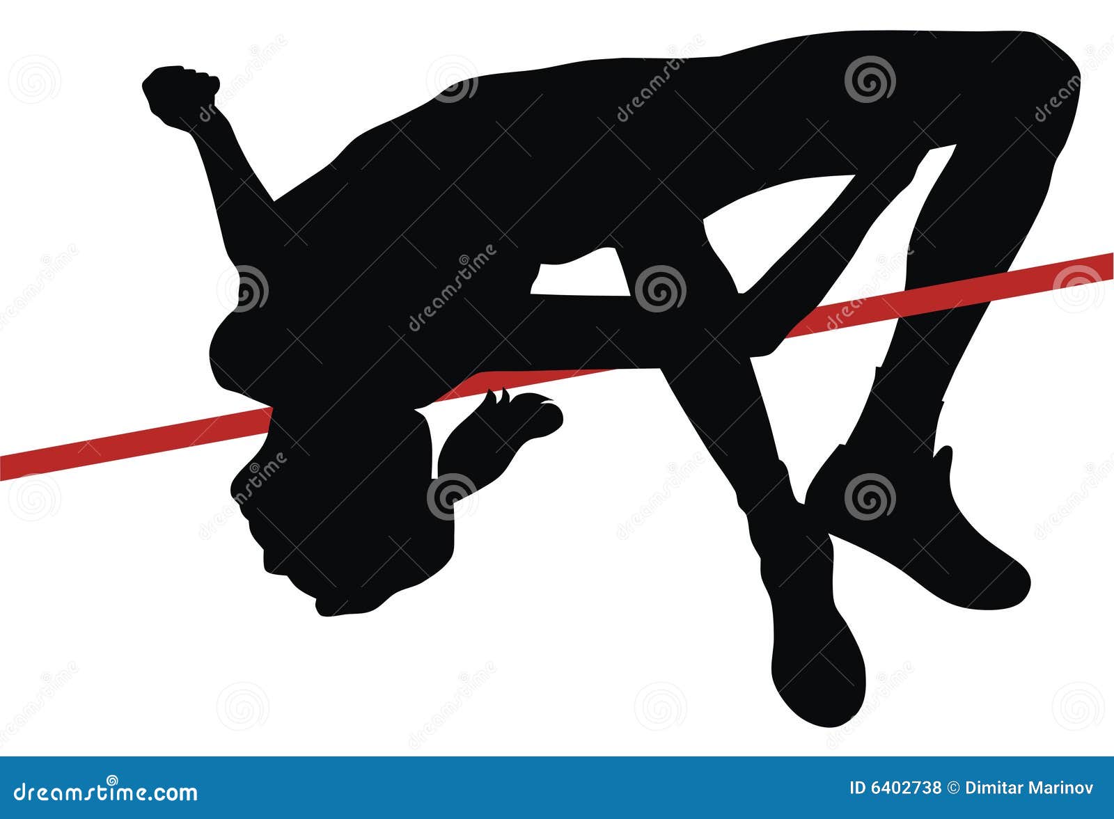 High jump stock vector. Illustration of sportist, discipline - 6402738