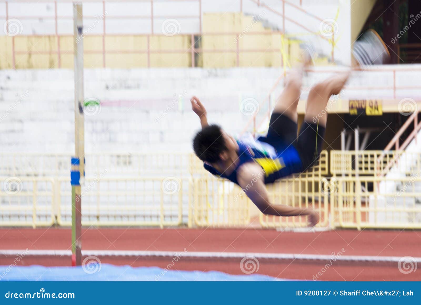 High Jump Action (Blurred) stock image. Image of competitor - 9200127