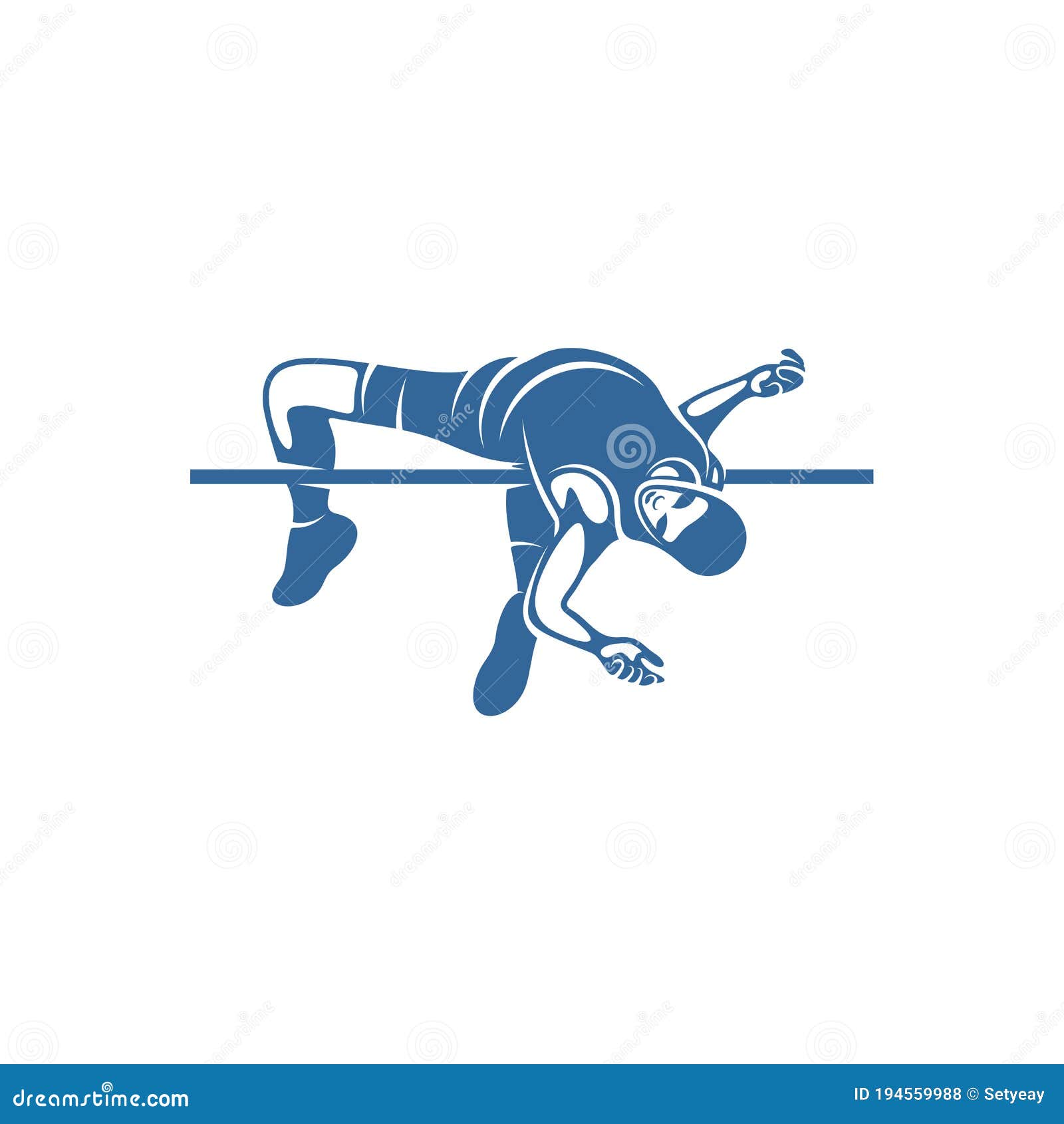 High Jump Design Vector Illustration, Athletic High Jump Logo Template ...