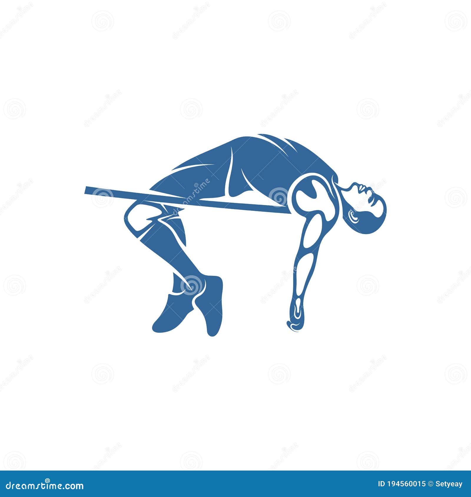 High Jump Design Vector Illustration, Athletic High Jump Logo Template ...